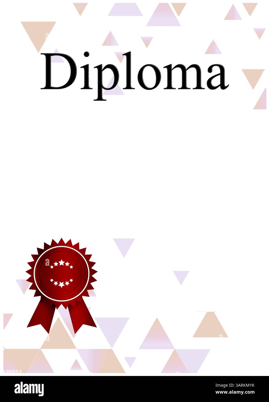 Blank diploma form as background. Mockup for design Stock Photo - Alamy