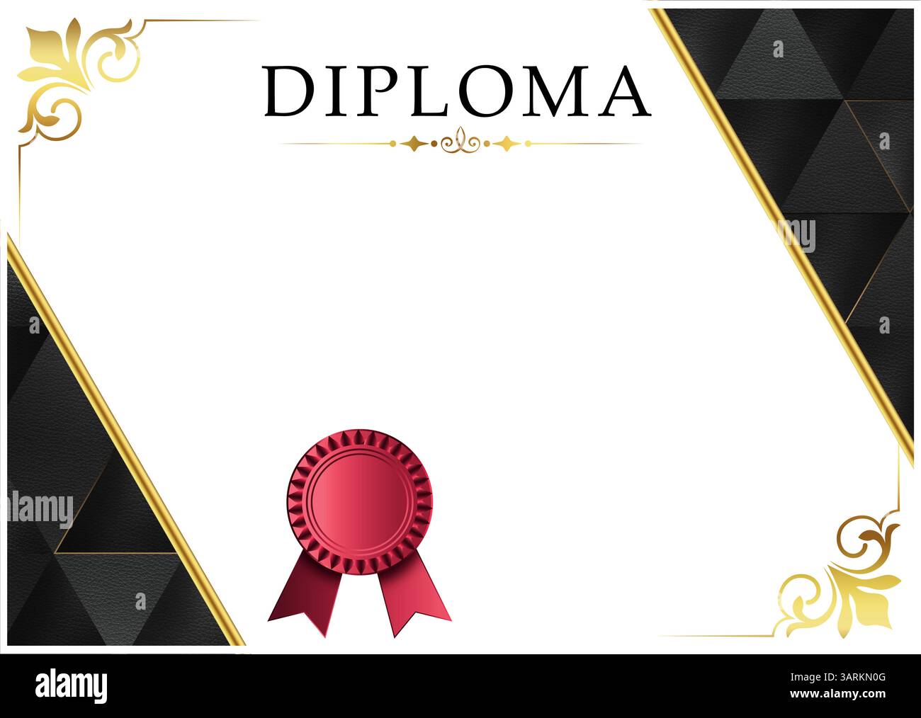 Blank diploma form as background. Mockup for design Stock Photo - Alamy