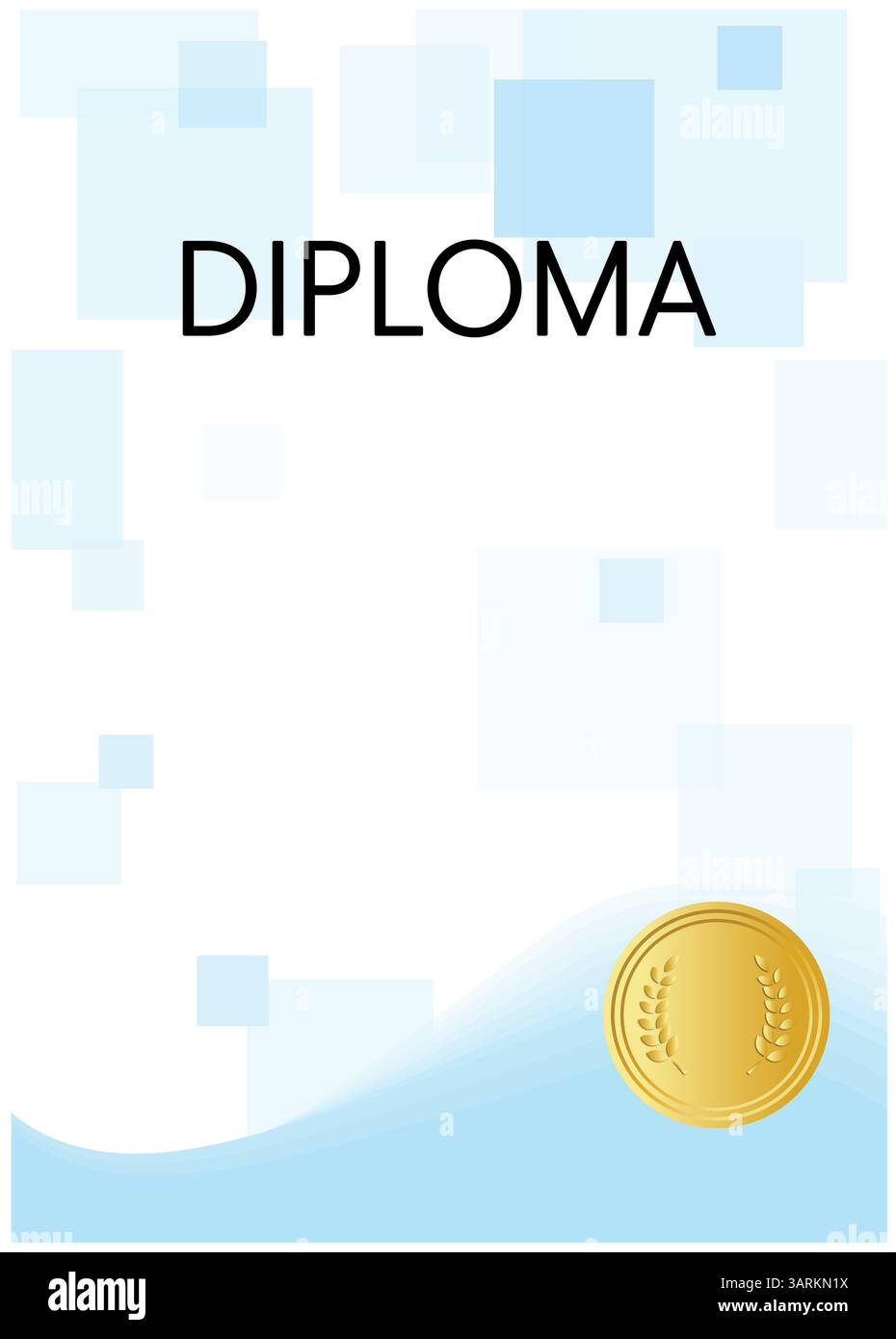 Blank diploma form as background. Mockup for design Stock Photo - Alamy