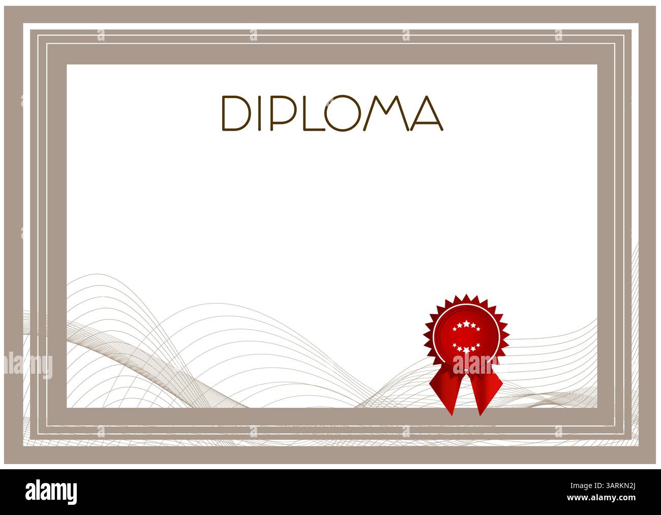Blank diploma form as background. Mockup for design Stock Photo - Alamy