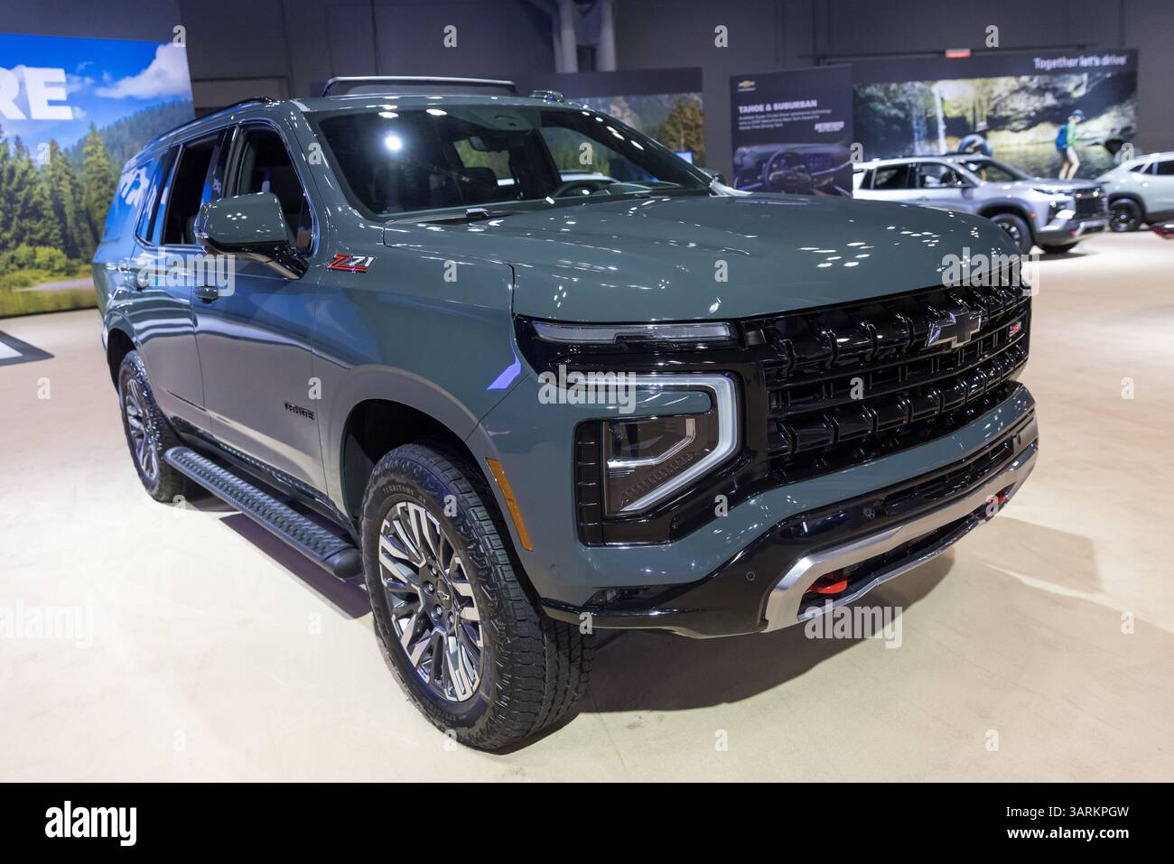 New York City, United States . 17th Apr, 2025. Chevrolet 2025 Tahoe Z71 ...