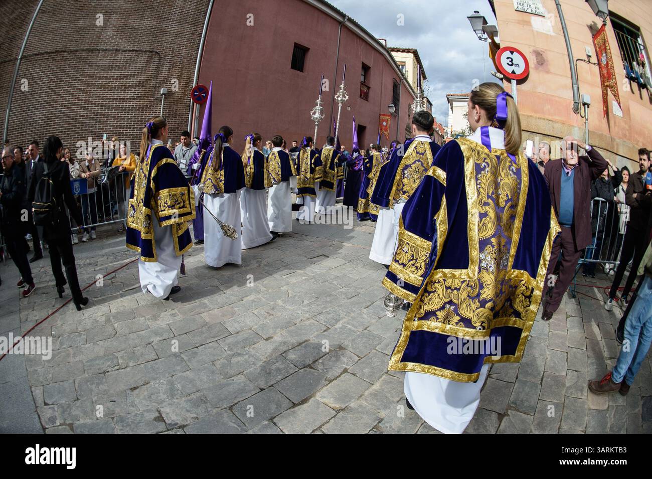 People during the procession of Our Father Jesus of Nazareth the Poor ...