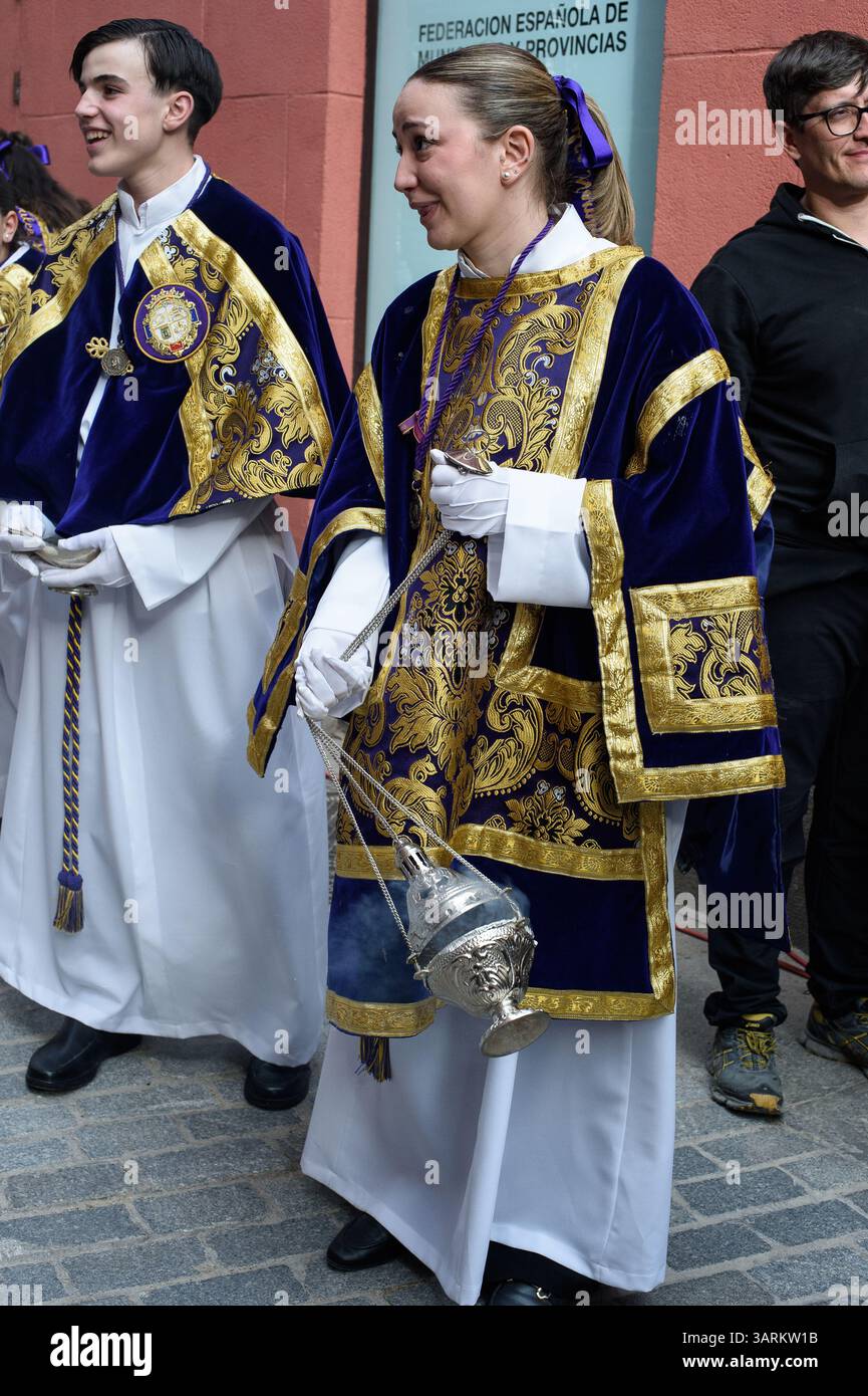 People during the procession of Our Father Jesus of Nazareth the Poor ...