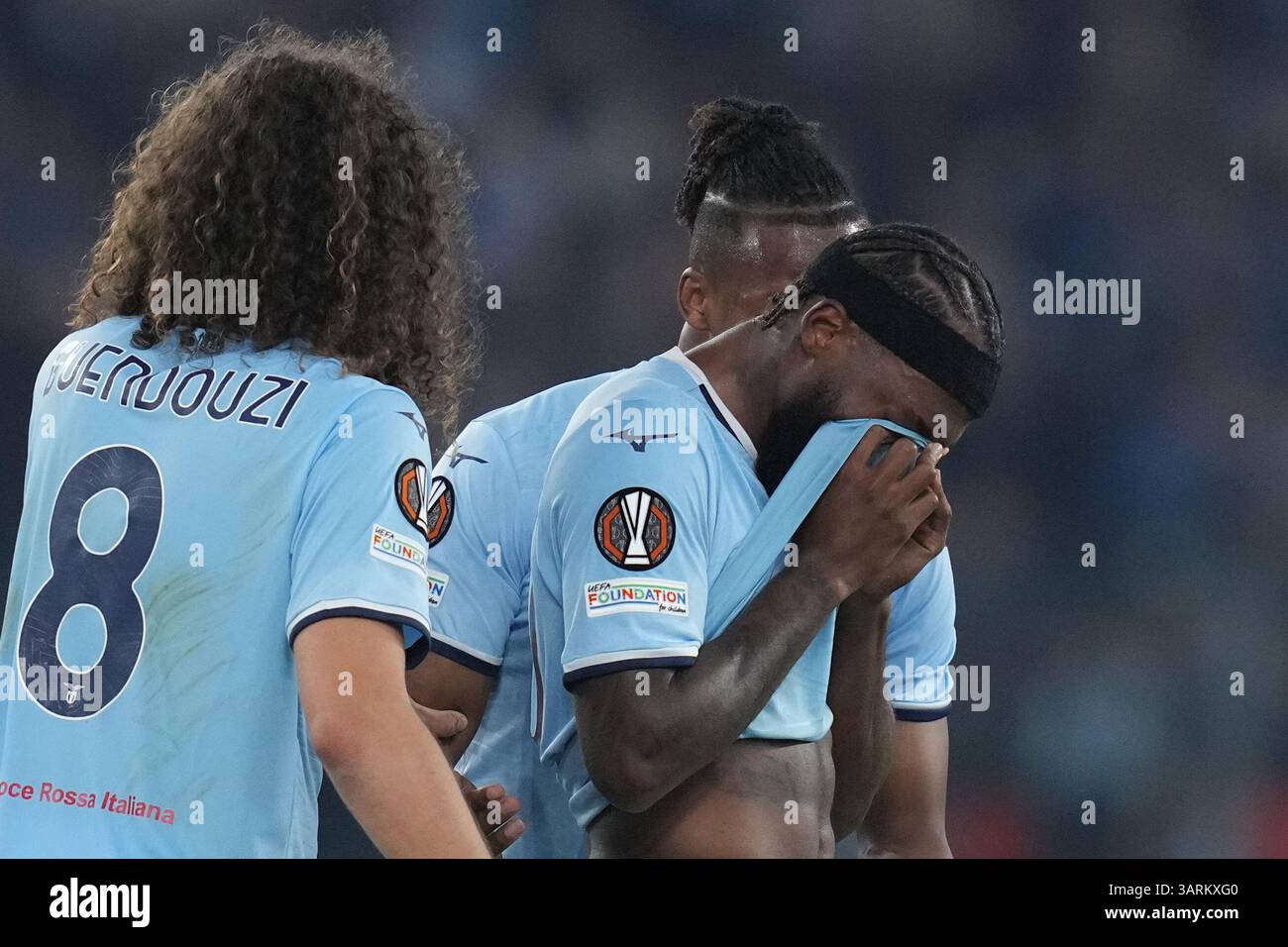 Roma, Italia. 17th Apr, 2025. Lazio's Nuno Tavares out due to injury ...