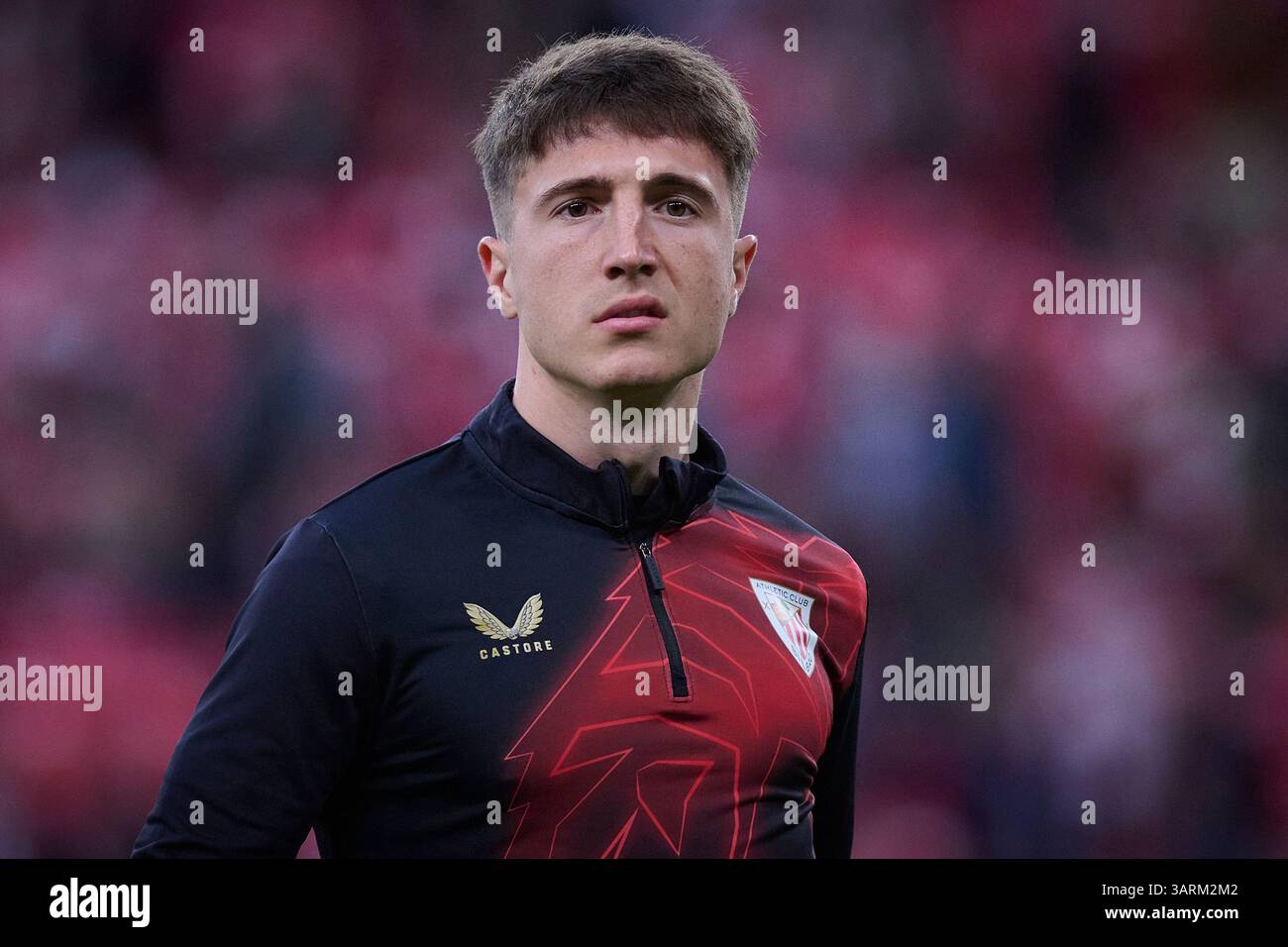 Bilbao, Spain. 17th Apr, 2025. Athletic Club's Mikel Jauregizar during UEFA Europa League 2024/ ...