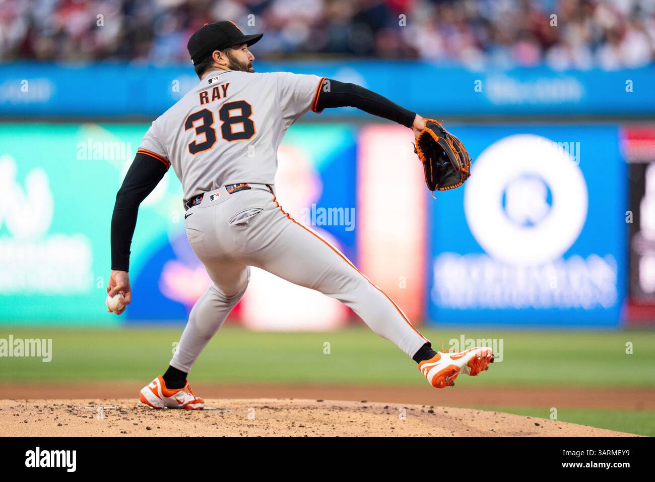 San Francisco Giants starting pitcher Robbie Ray delivers during the ...