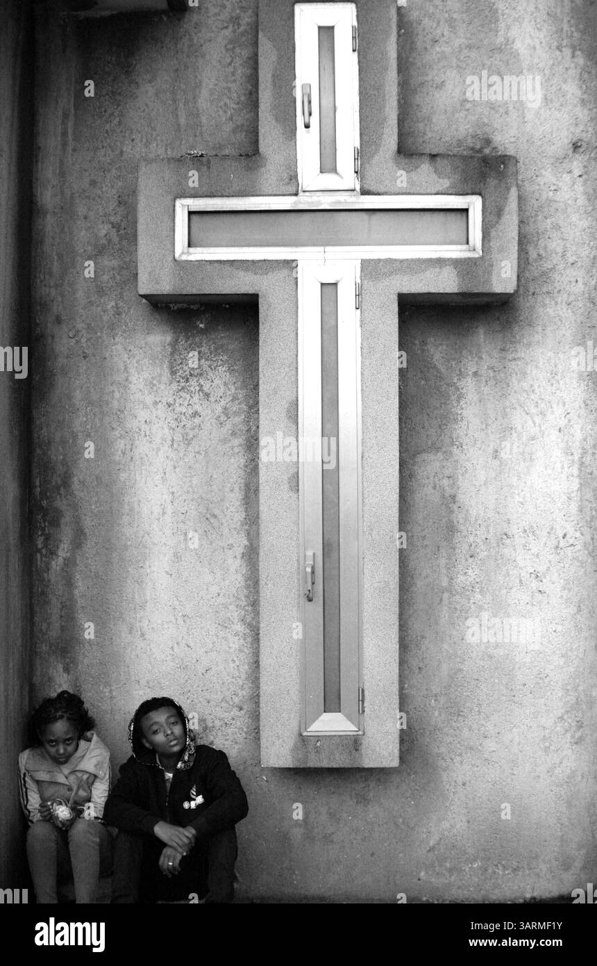 August 10, 2013 - Addis Abeba, Ethiopia - Grandchildren of grandparents ...