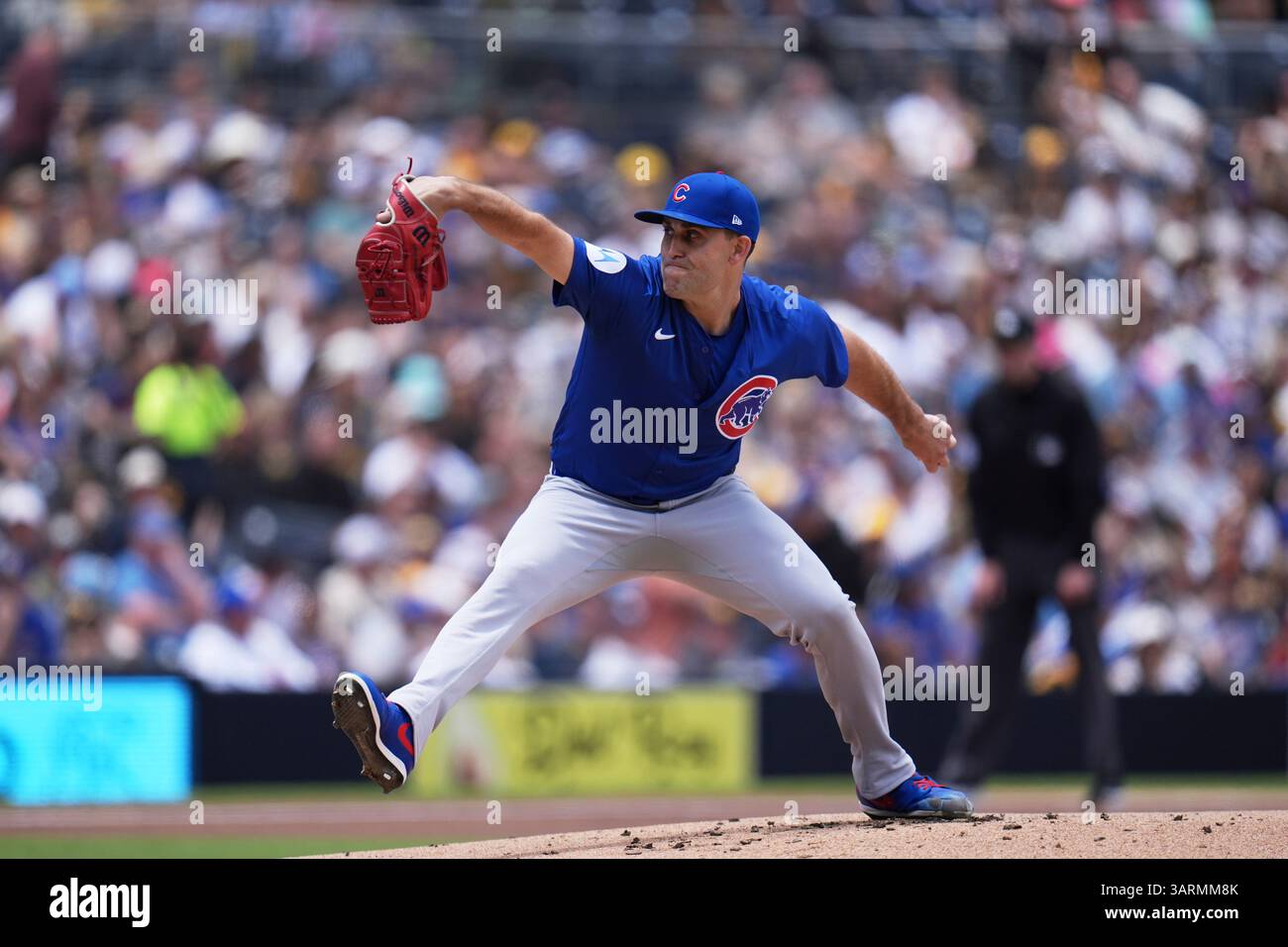 Chicago Cubs starting pitcher Matthew Boyd works against a San Diego ...