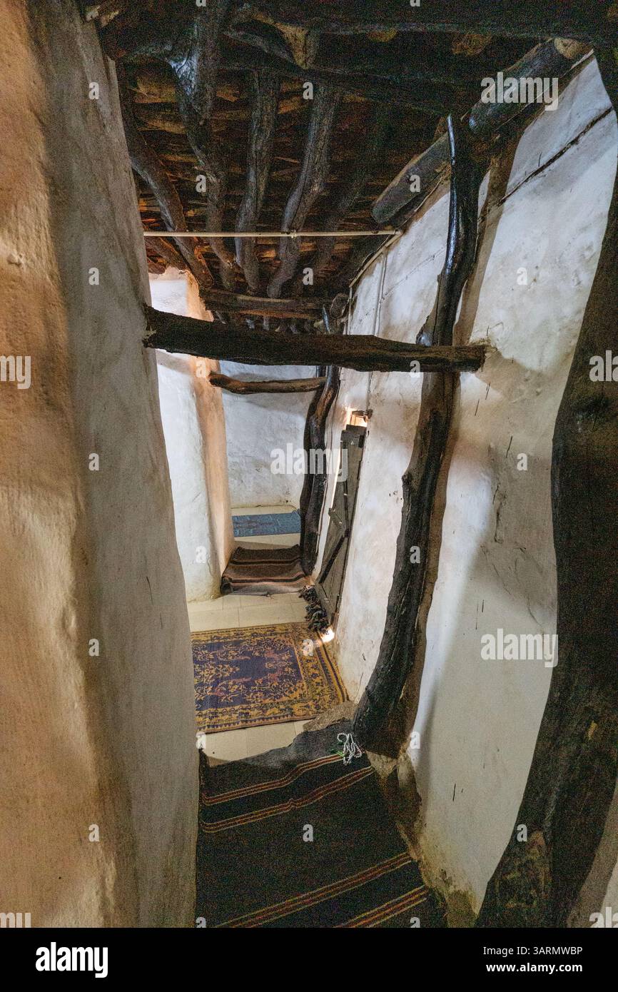 Ghana, Bole. Historic Sudanic Style Mosque Interior Showing Timbers ...