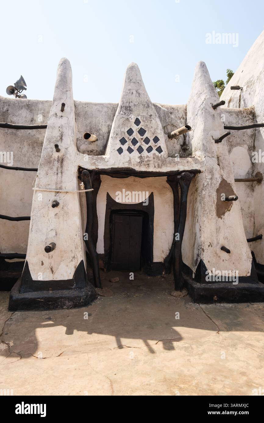 Ghana, Larabanga. Ghana's Oldest Mosque, Built in Sudanic Style. Poles ...