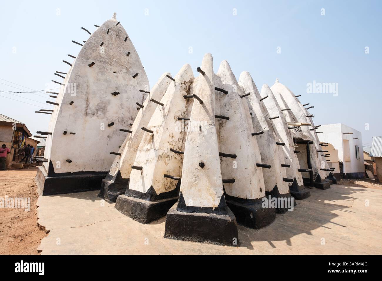 Ghana, Larabanga. Ghana's Oldest Mosque, Built in Sudanic Style. Poles ...