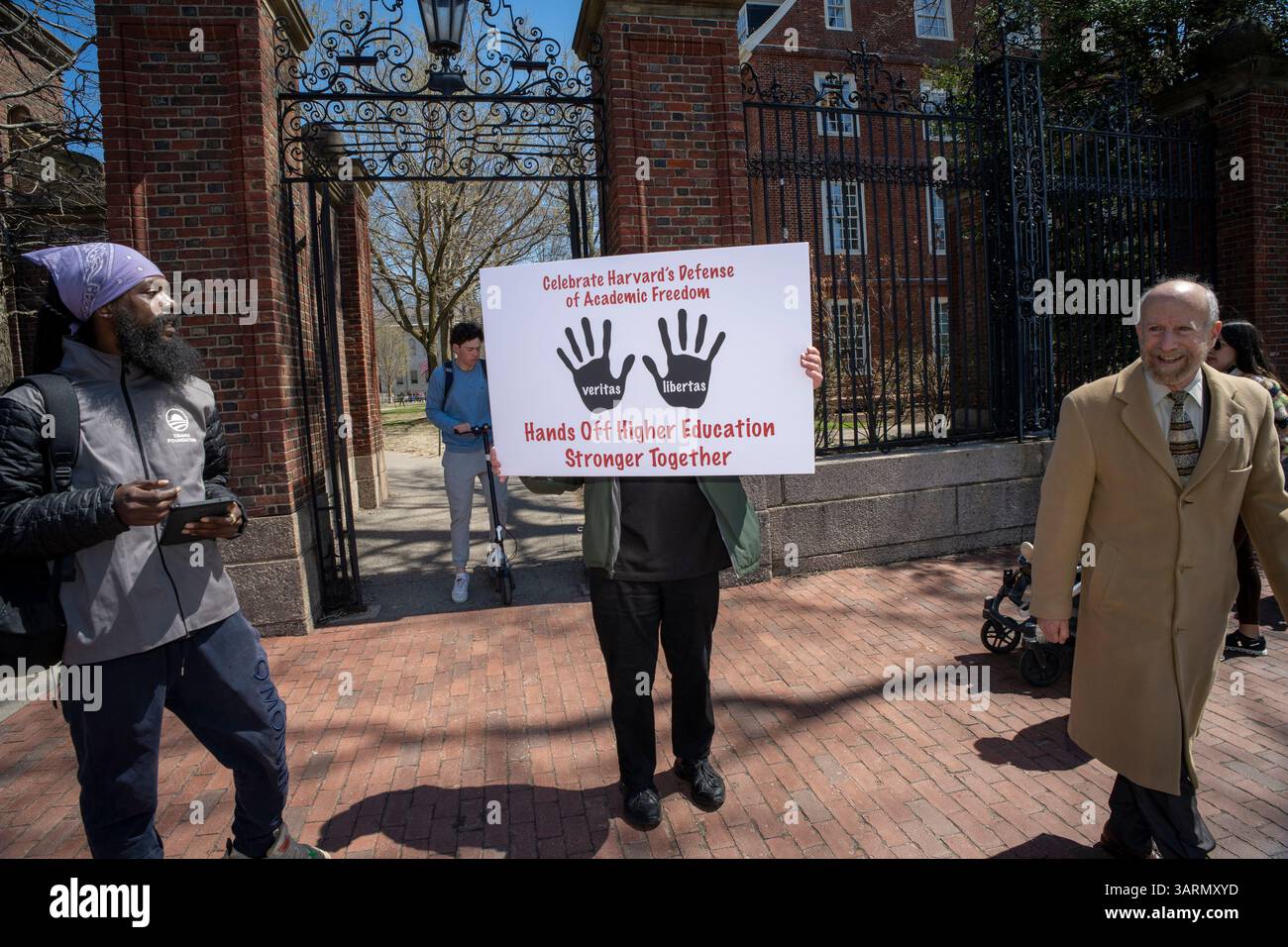April 17, 2025 Cambridge, Massachusetts, United States. Students ...