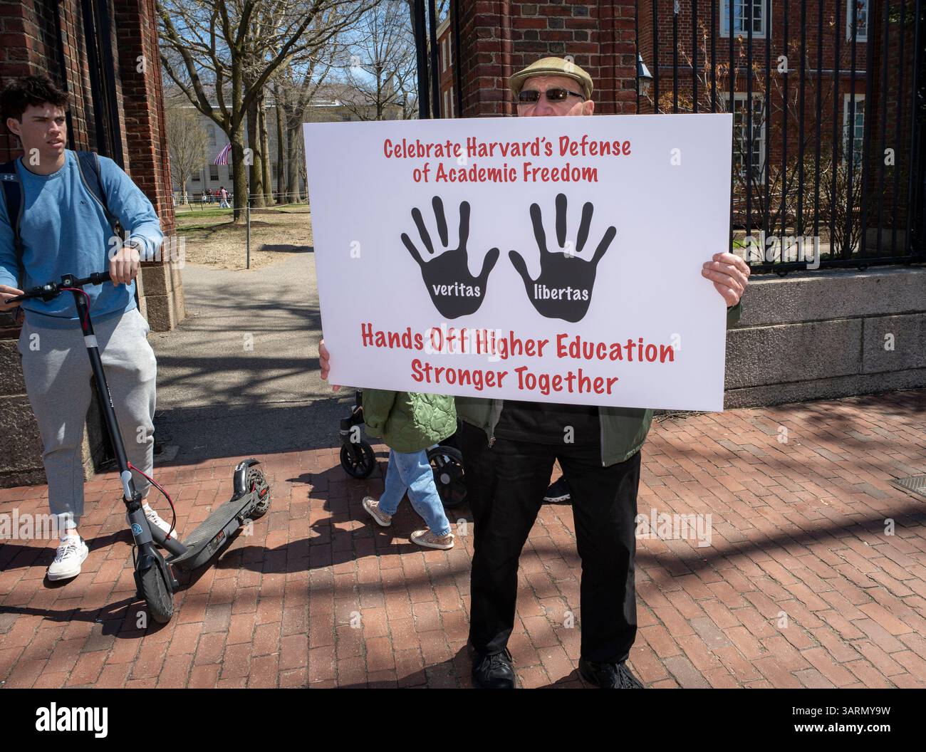 April 17, 2025 Cambridge, Massachusetts, United States. Students ...