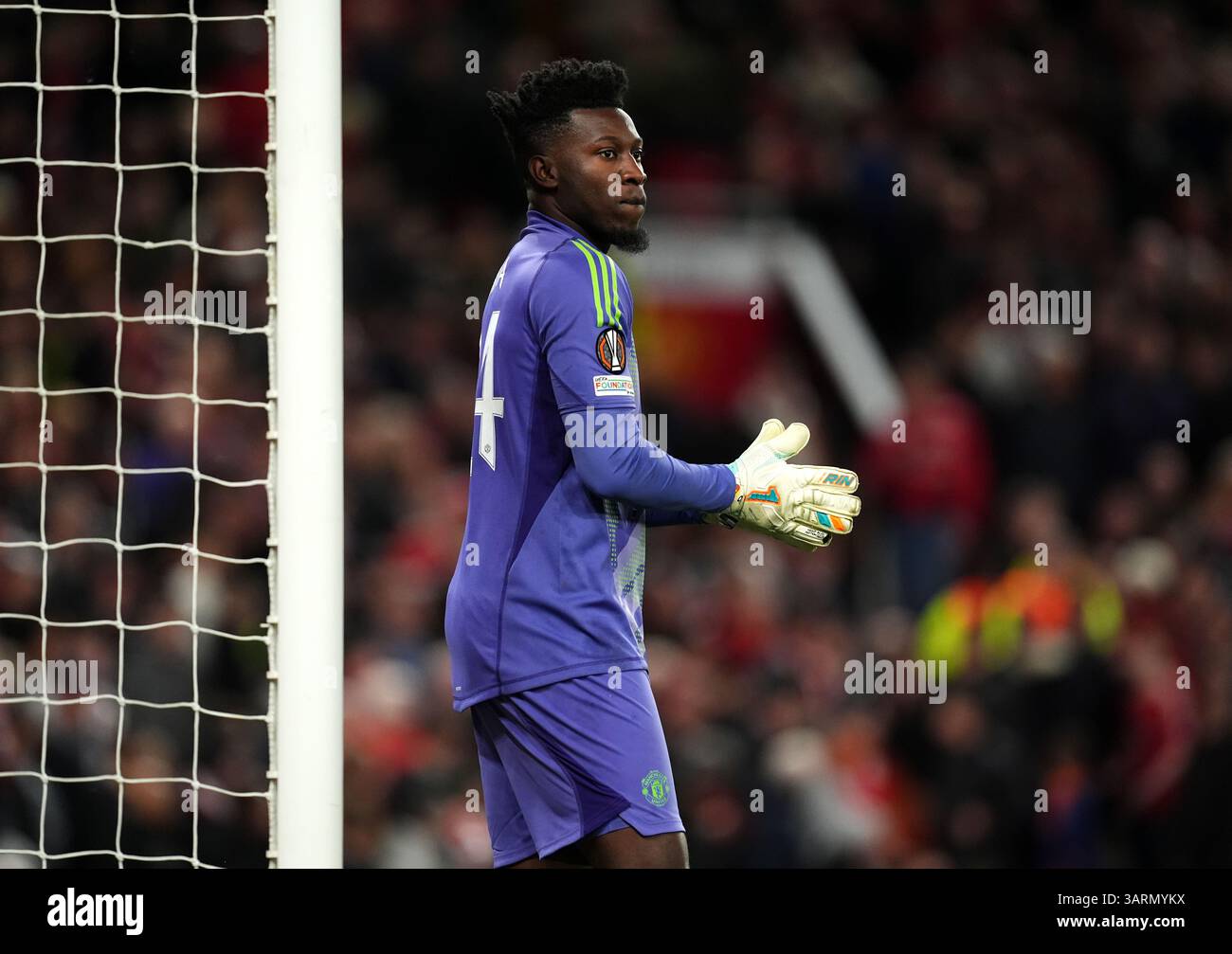 Manchester United goalkeeper Andre Onana during the UEFA Europa League ...