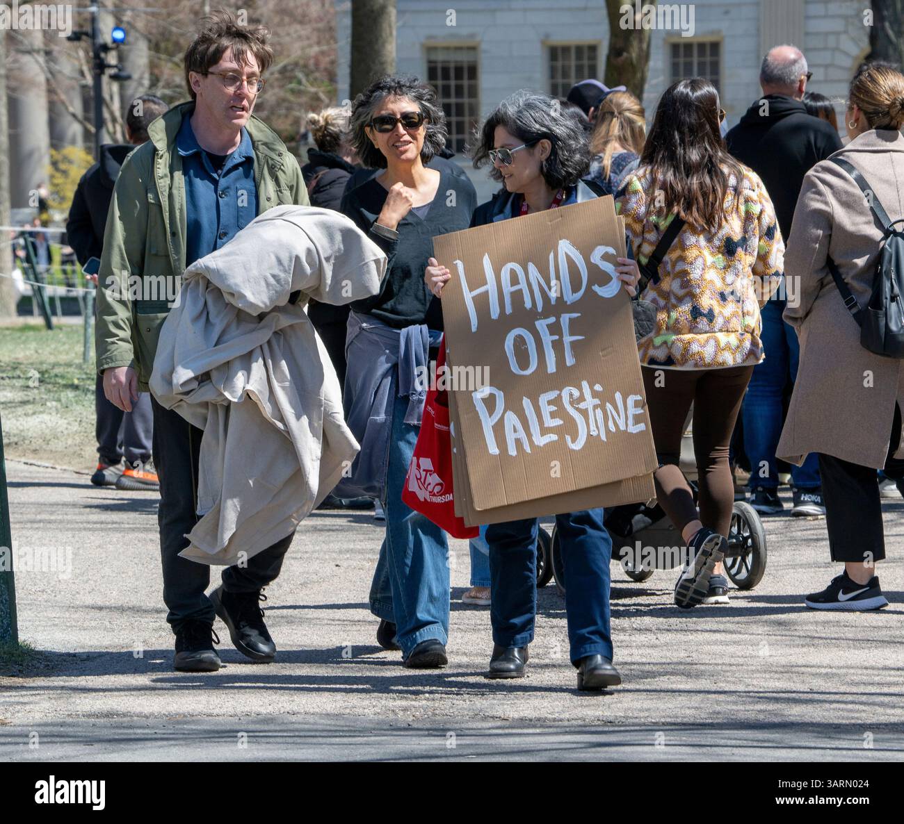 April 17, 2025 Cambridge, Massachusetts, United States. Students ...
