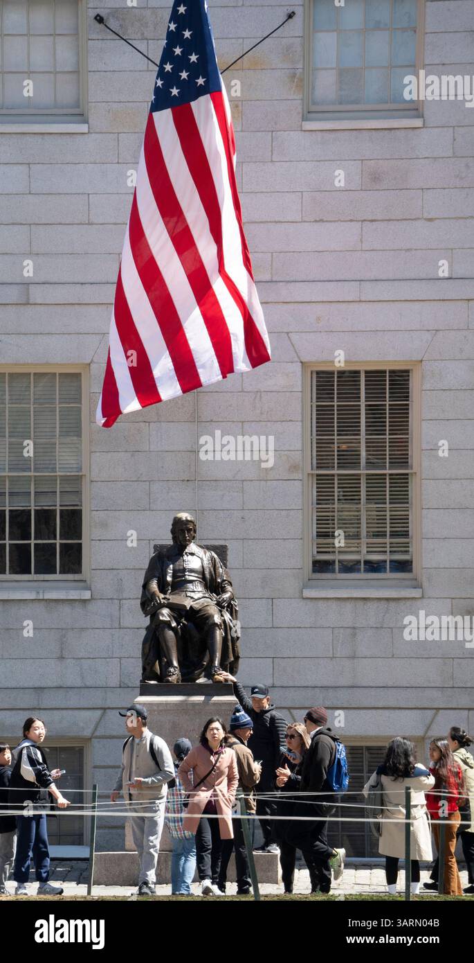 April 17, 2025 Cambridge, Massachusetts, United States. John Harvard ...