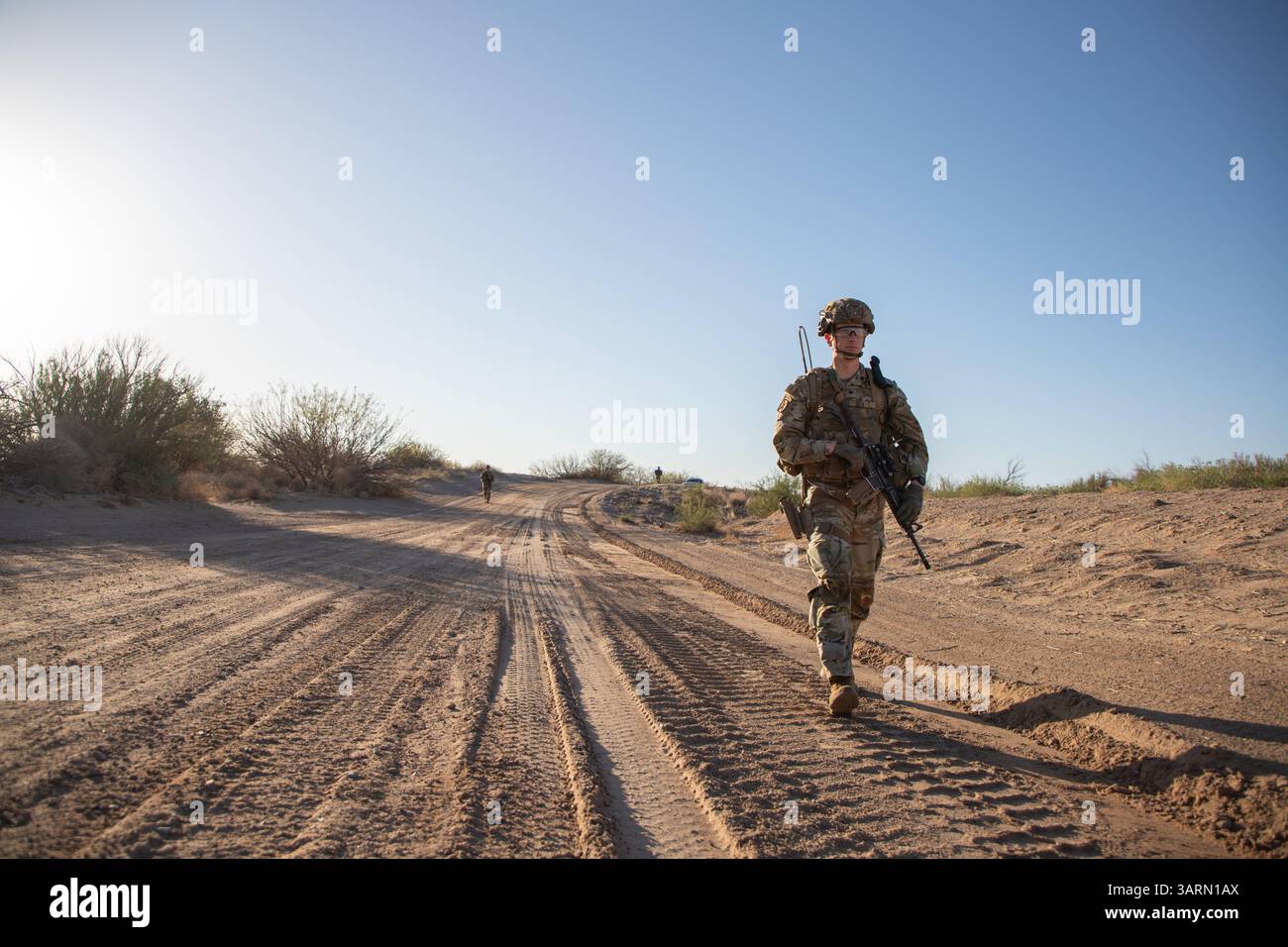 April 9, 2025 - Fort Hancock, New Mexico, USA - U.S. Army Sgt. Brandon ...