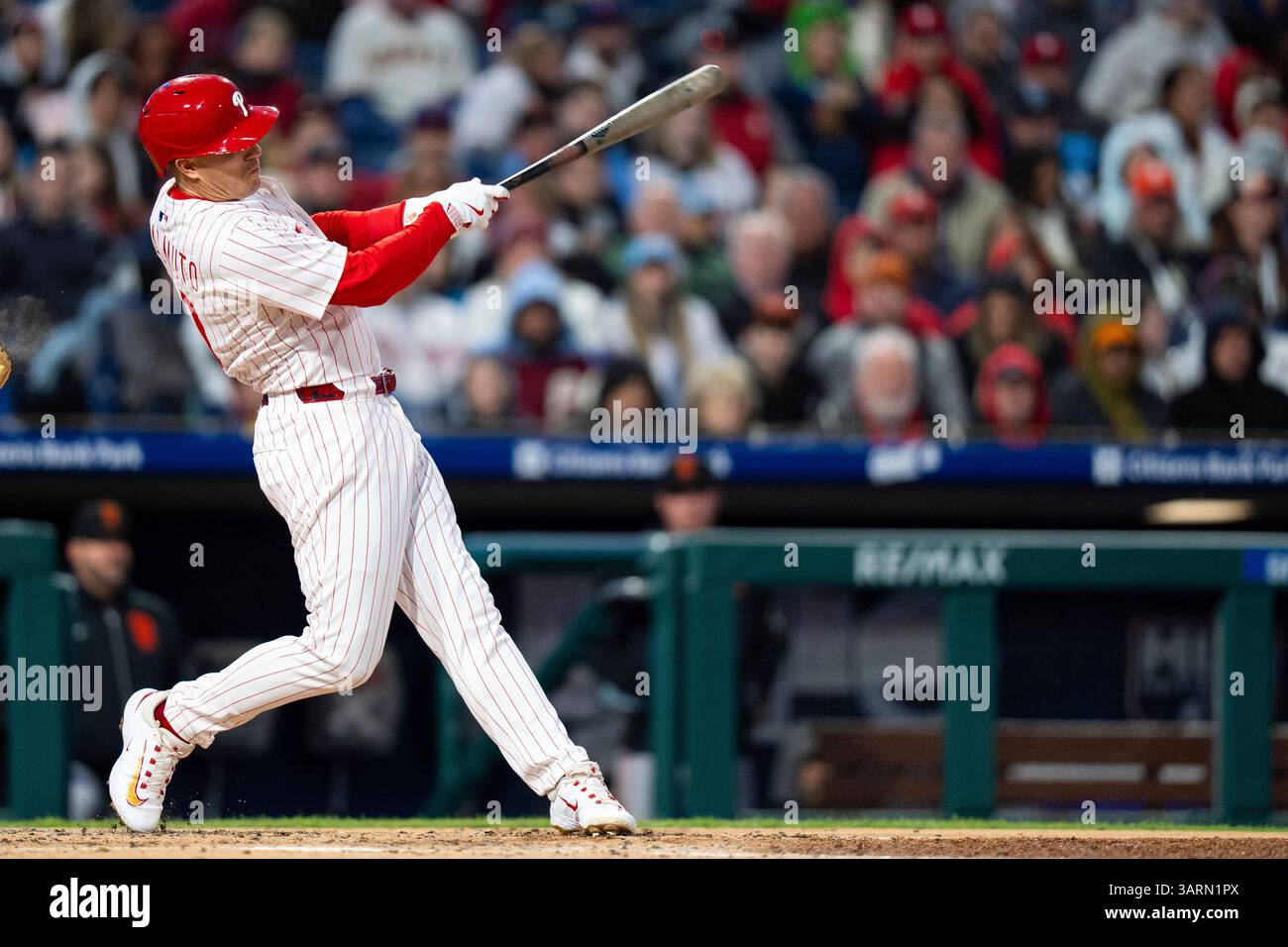 Philadelphia Phillies' J.T. Realmuto in action during the baseball game ...