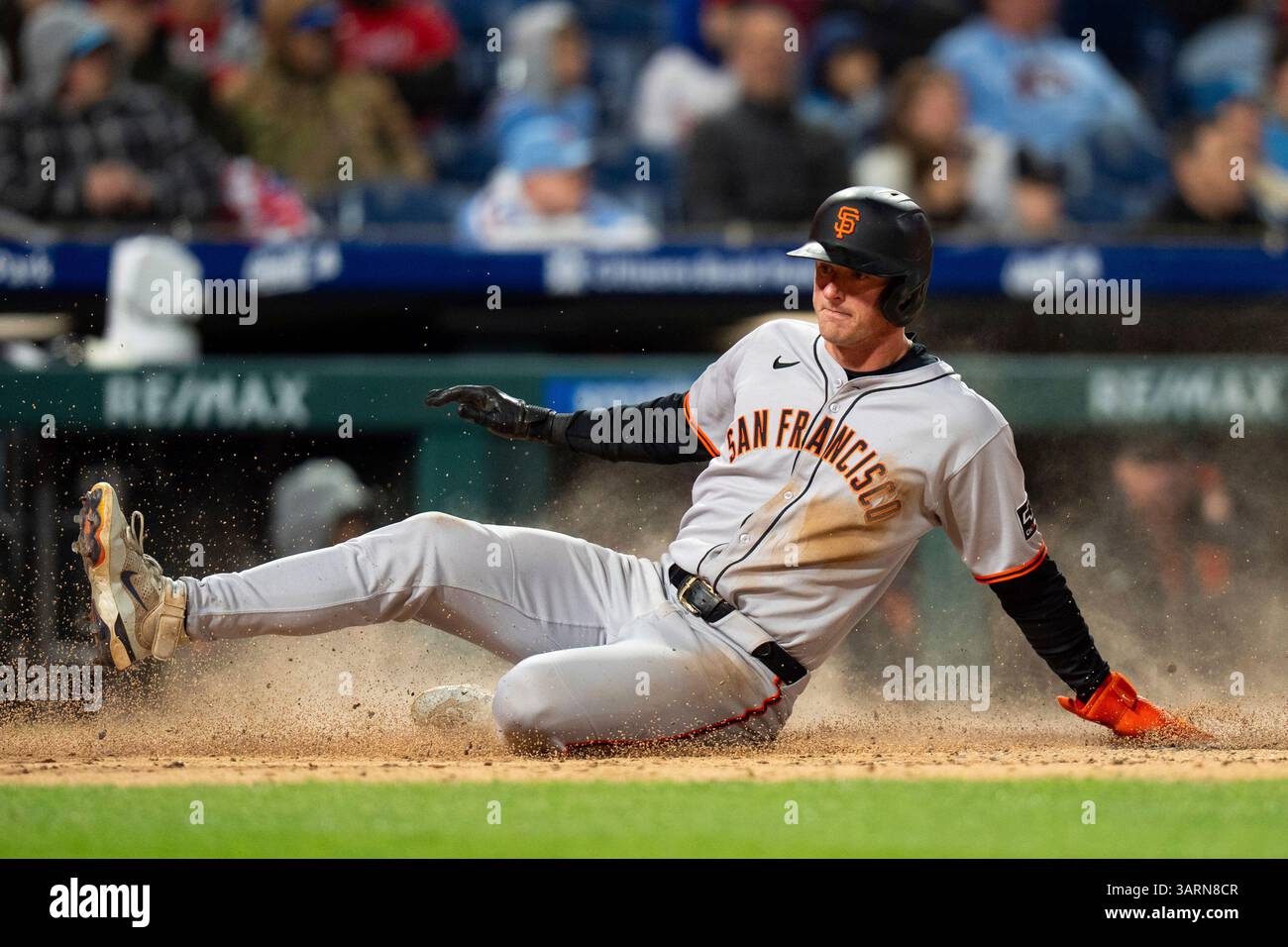 San Francisco Giants' Tyler Fitzgerald in action during the baseball ...