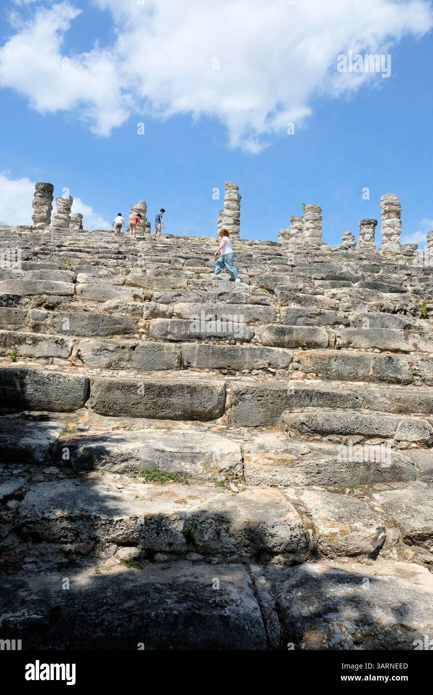 Tourists and visitors at Ake archaeological site in the municipality of ...