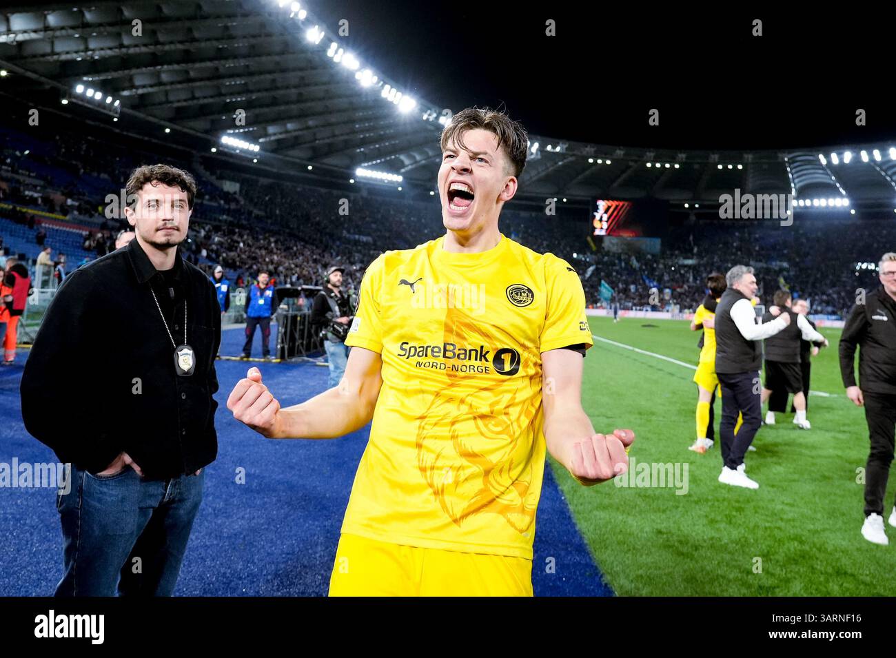 Rome, Italy. 17th Apr, 2025. Jostein Gundersen of FK Bodo/Glimt ...