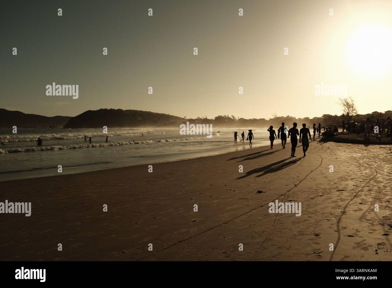 Sunset beach scenes in Buzios, Rio de Janeiro, Brazil Stock Photo - Alamy