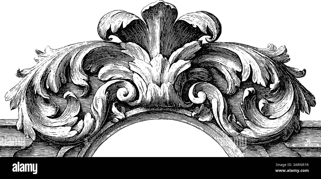 Elegant baroque monogram frame design for decorative projects and print ...