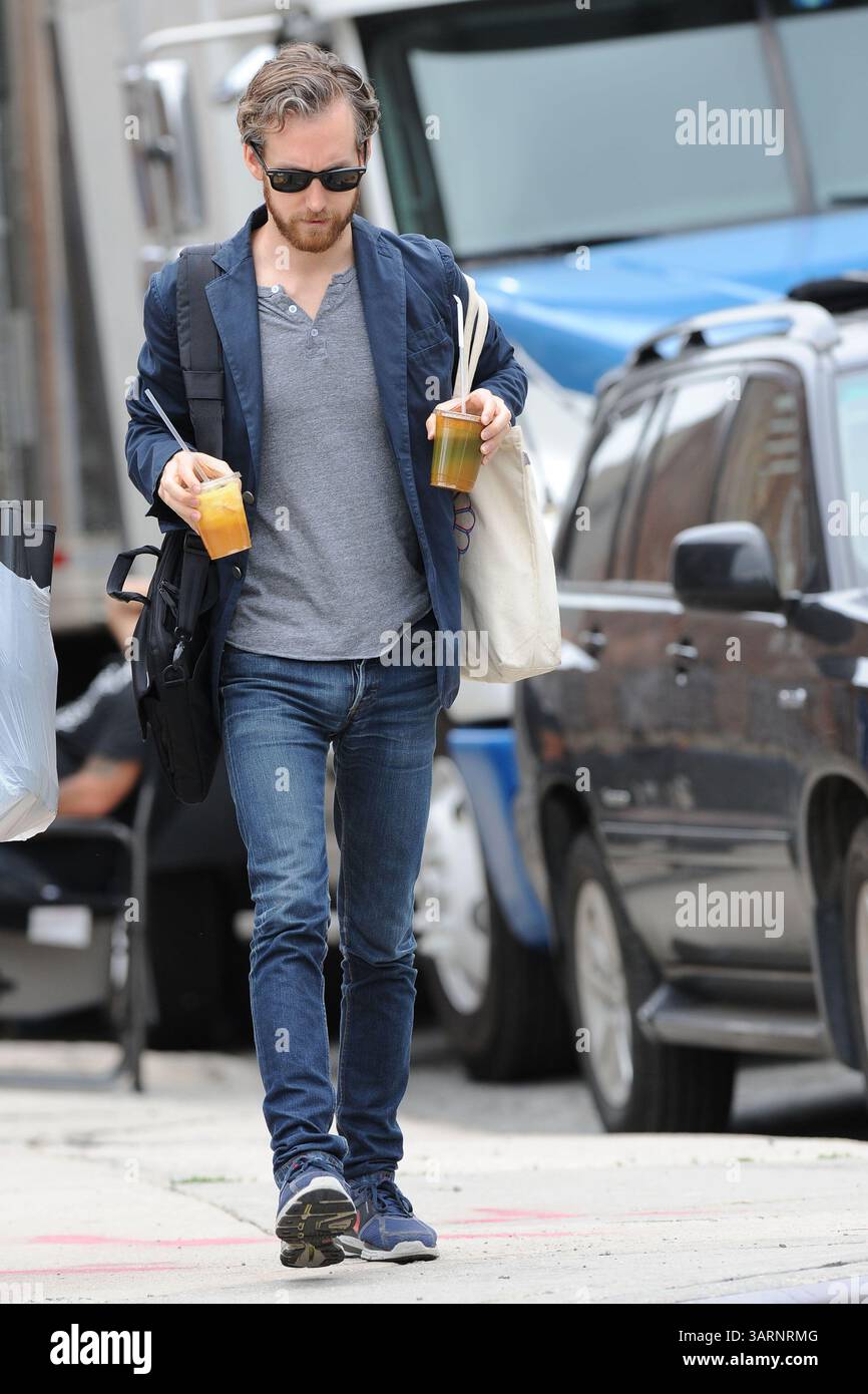 June 6, 2013 - Brooklyn, New York, U.S. - ADAM SCHULMAN getting drinks ...