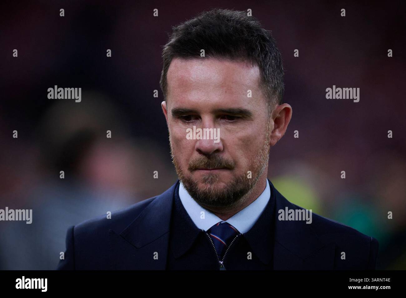 Bilbao, Spain. 17th Apr, 2025. Rangers FC's manager Barry Ferguson ...