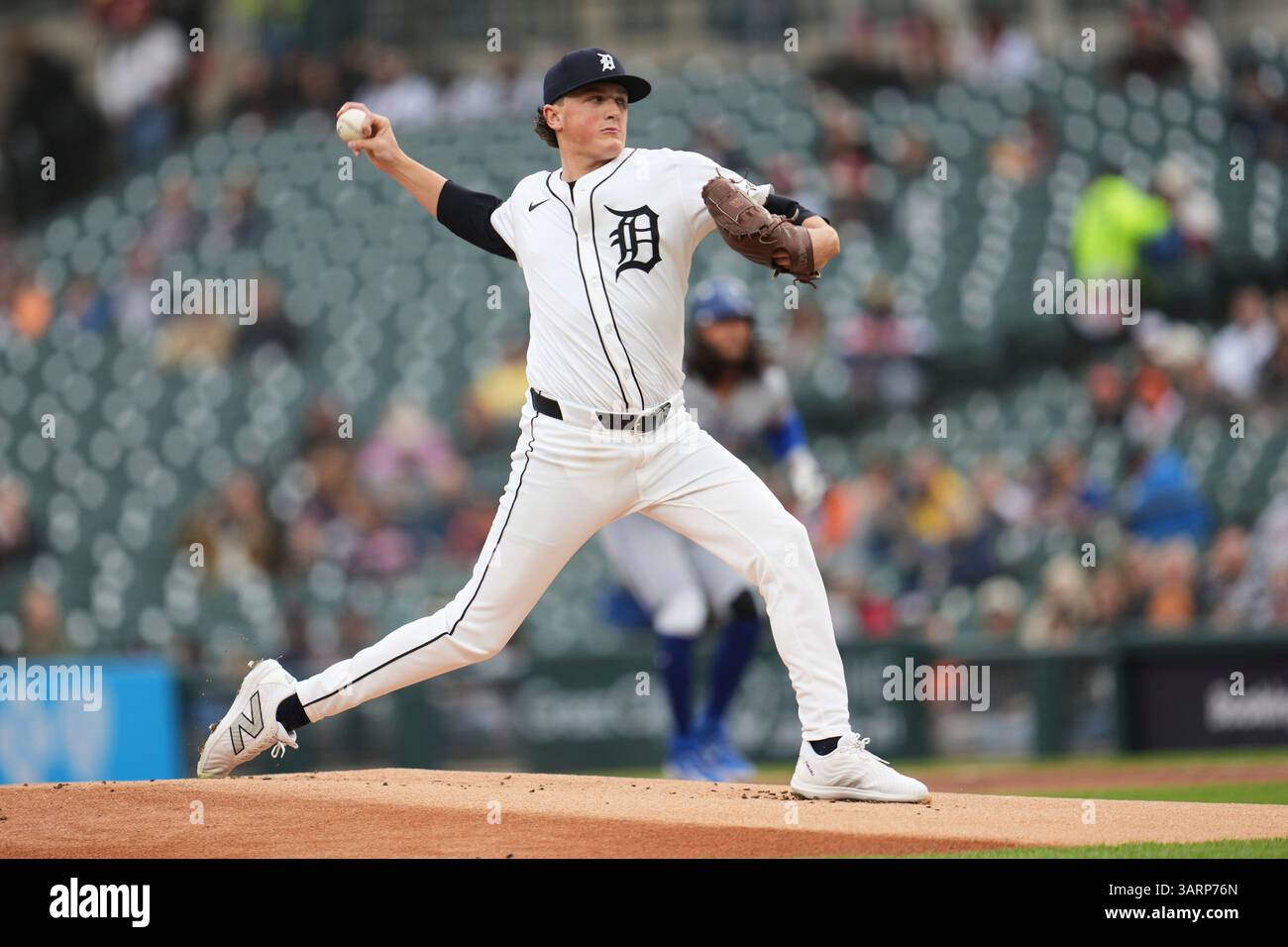 Detroit Tigers pitcher Reese Olson throws against the Kansas City ...