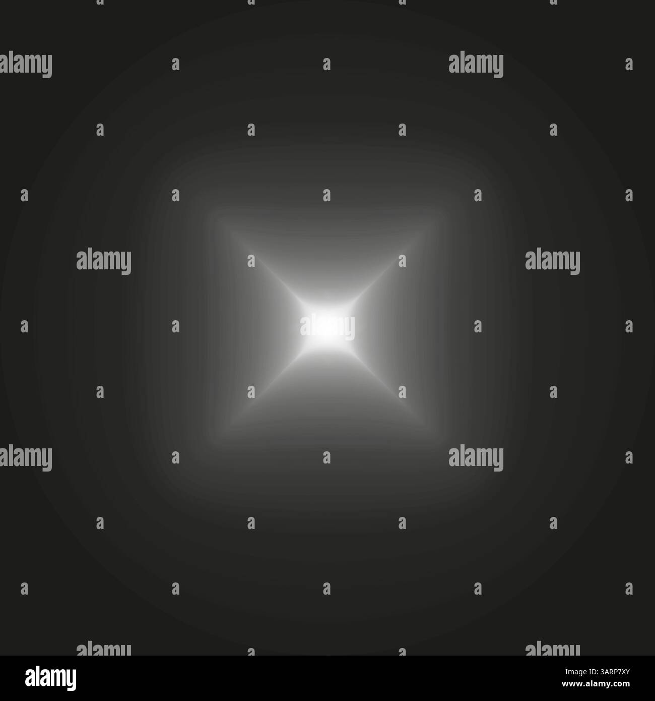 Star flare symbol. Cross light burst. Glowing vector shape. Black ...