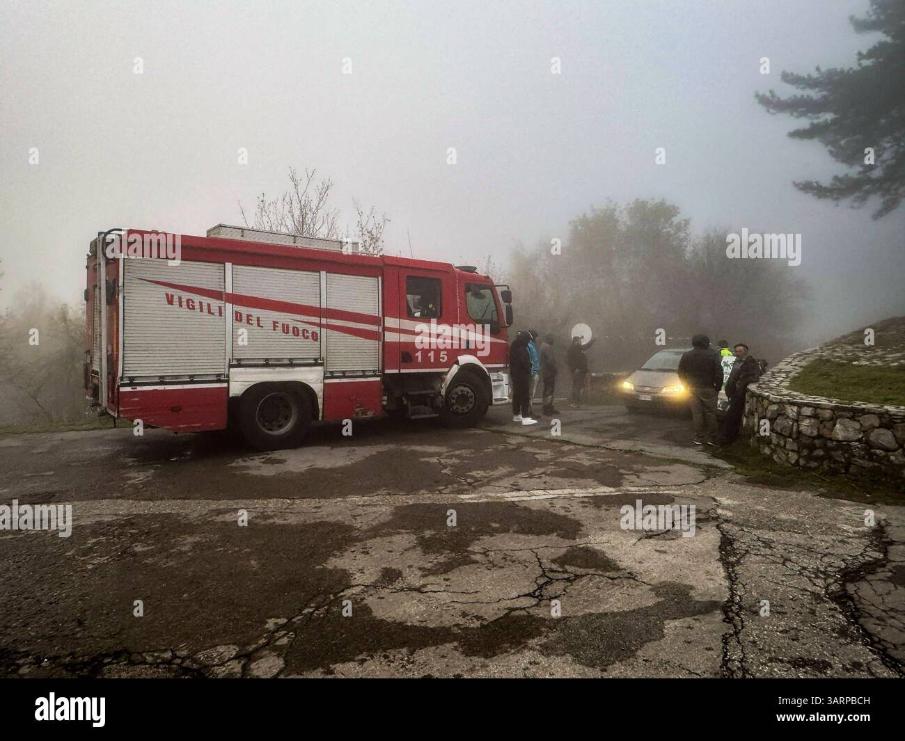 Monte Faito Cable Car Crash Firefighters at work near the site of the ...