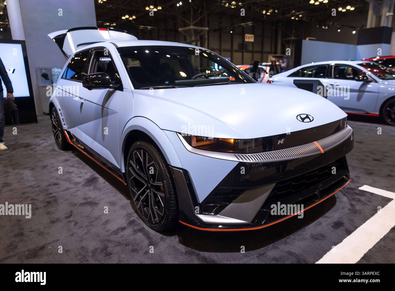Press preview of the New York International Auto Show Hyundai Ioniq N ...