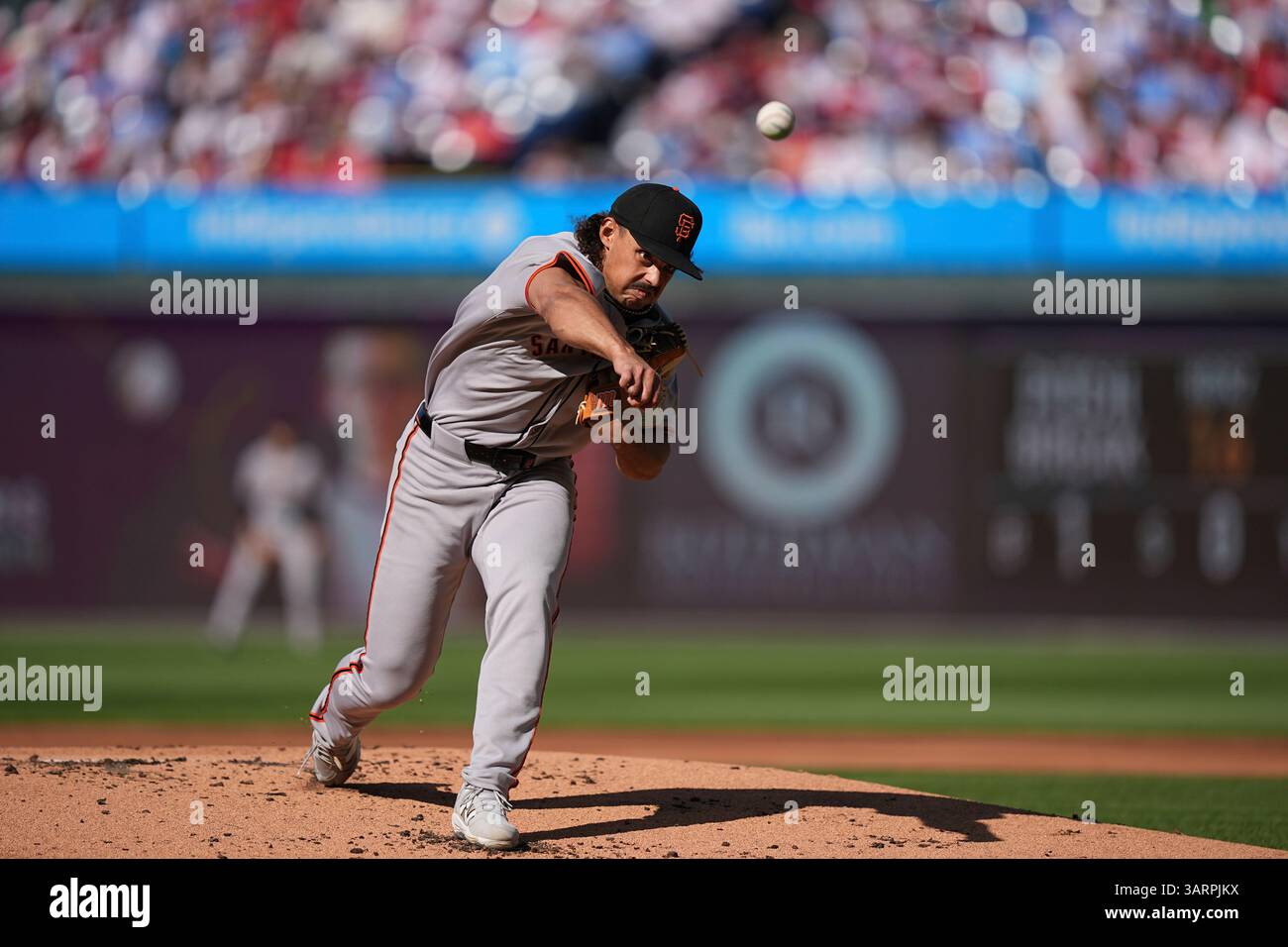 San Francisco Giants pitcher Jordan Hicks in action during the first ...