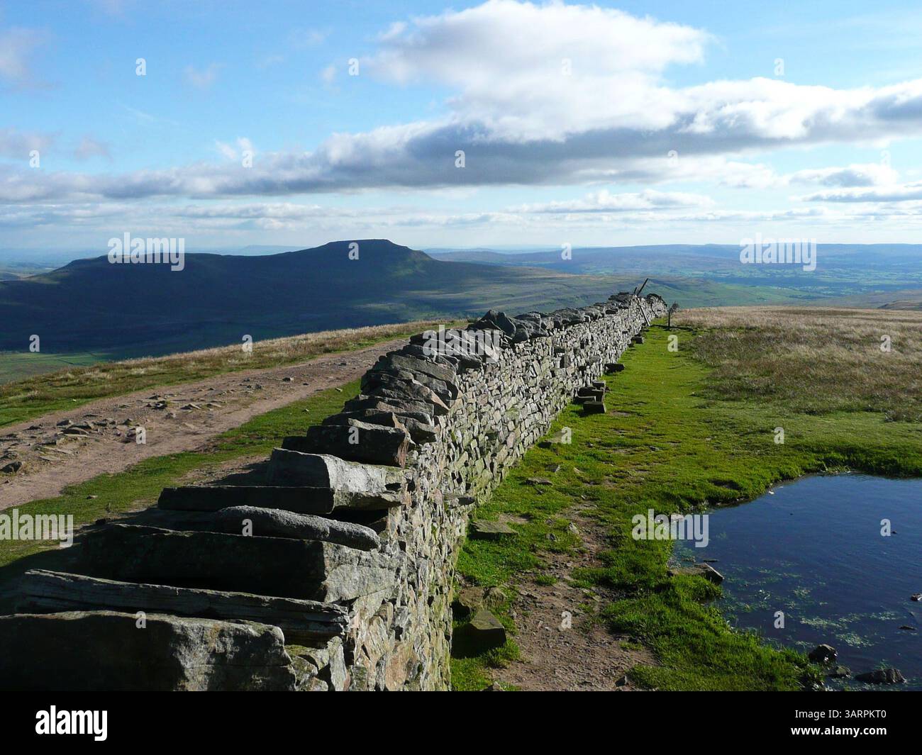 July 27, 2013 - Clitheroe, Lancashire, United Kingdom - Medieval wall ...