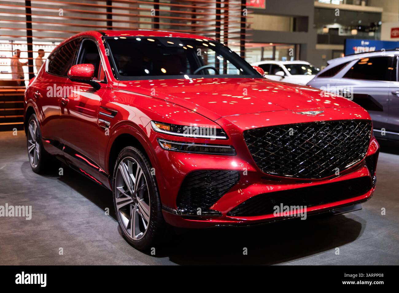 Press preview of the New York International Auto Show Genesis GV80 ...