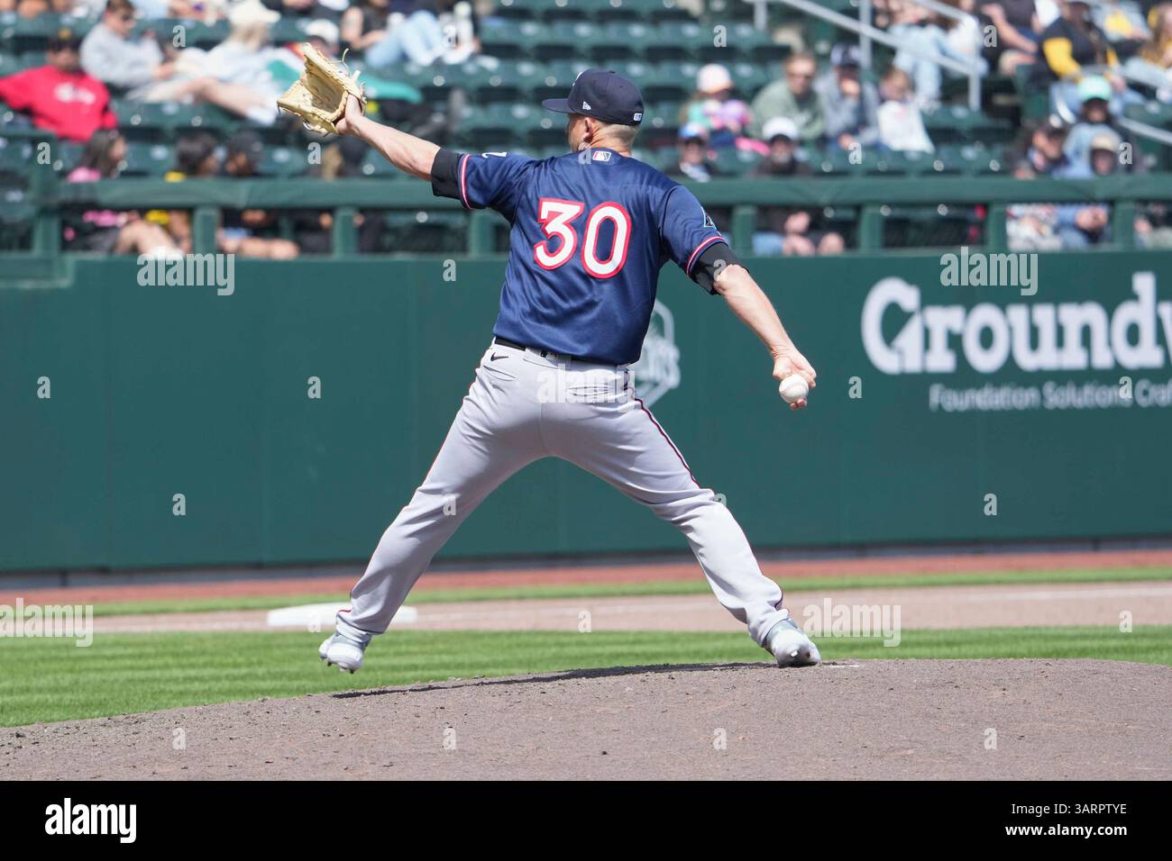 April 13 2025: Reno pitcher Drey Jameson (20) throws a pitch during the ...