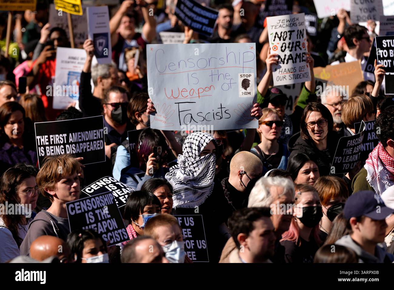 Demonstrators protest in Foley Square on the Day of Action for Higher ...
