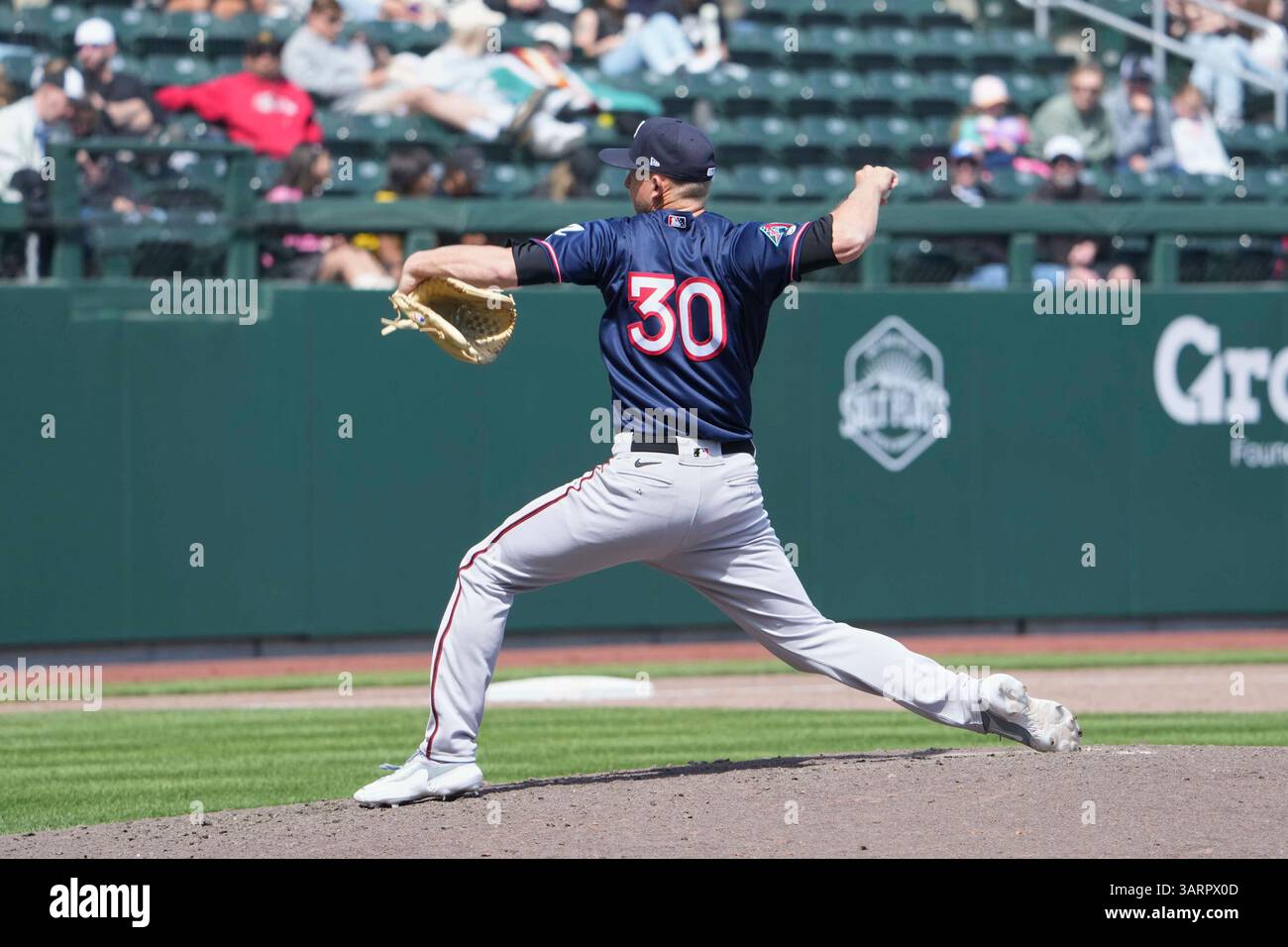 April 13 2025: Reno pitcher Drey Jameson (20) throws a pitch during the ...