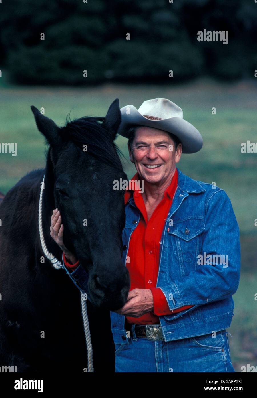 Jun 15, 1980; Santa Barbara, CA, USA - RONALD WILSON REAGAN wears a ...