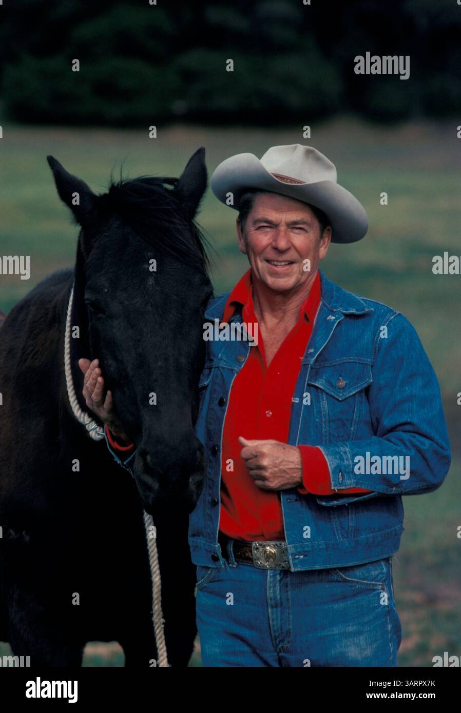 Jun 15, 1980; Santa Barbara, CA, USA - RONALD WILSON REAGAN wears a ...