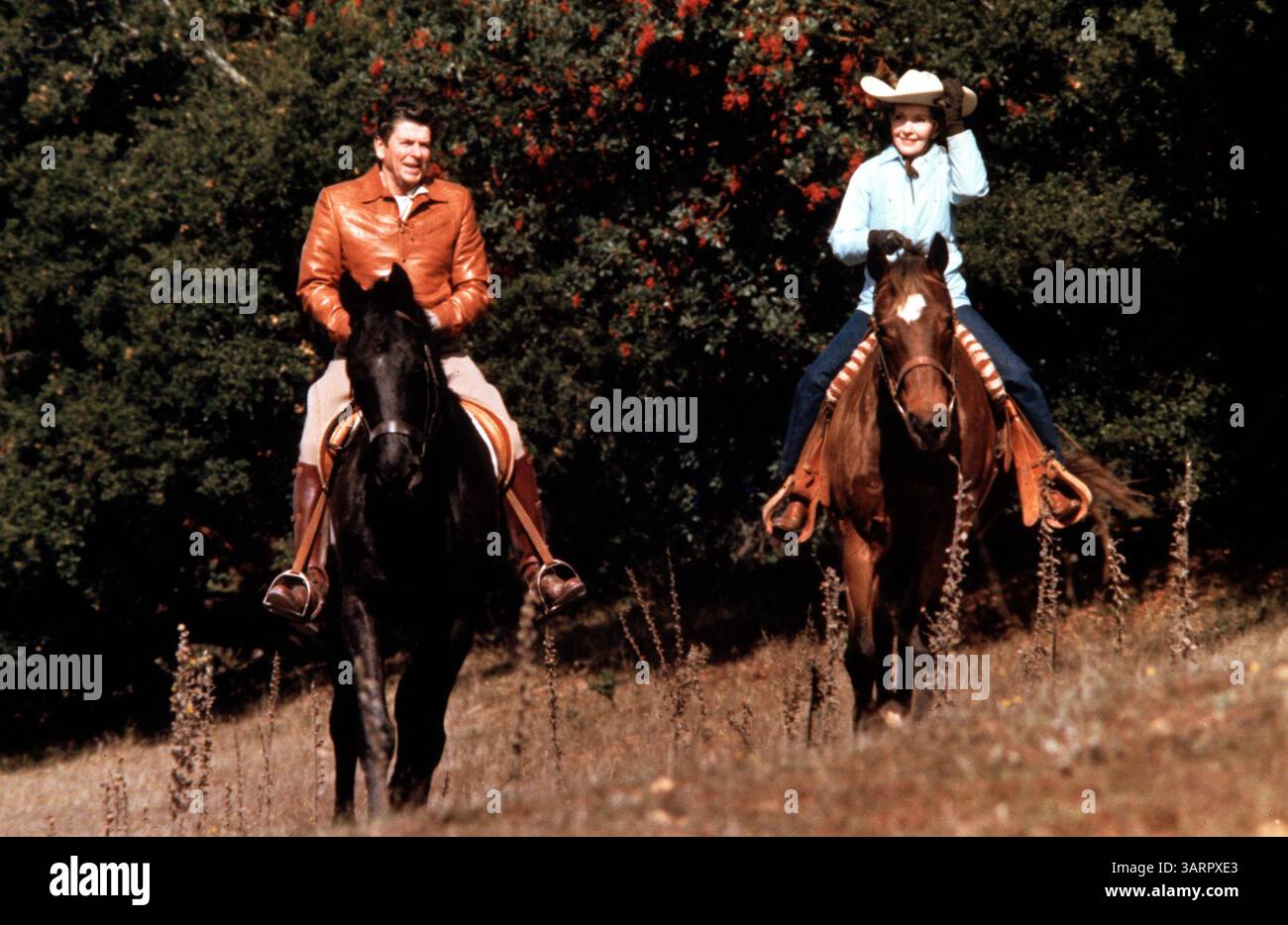 November, 1981, Santa Barbara, California, USA: President RONALD REAGAN ...