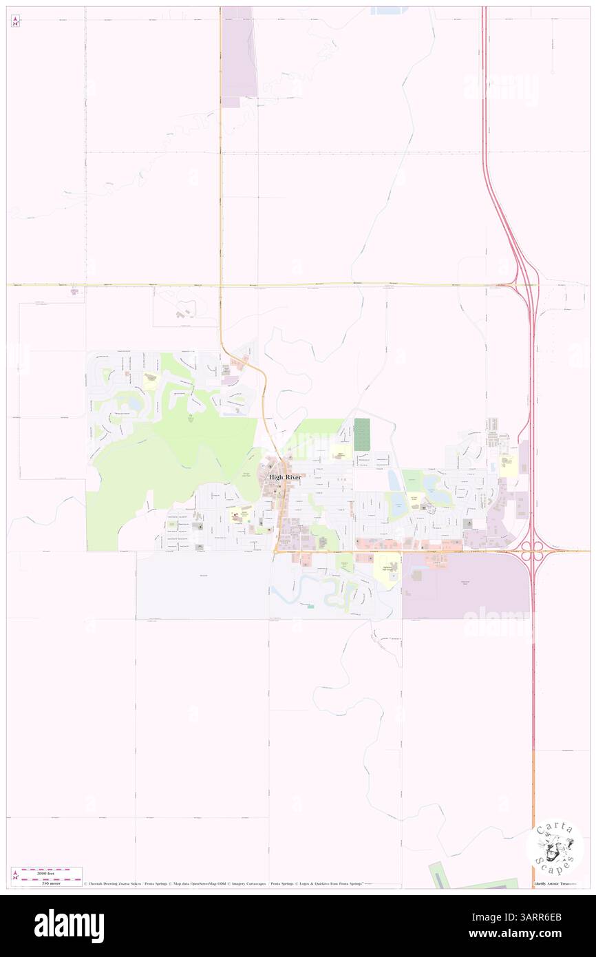 High river alberta map Cut Out Stock Images & Pictures - Alamy