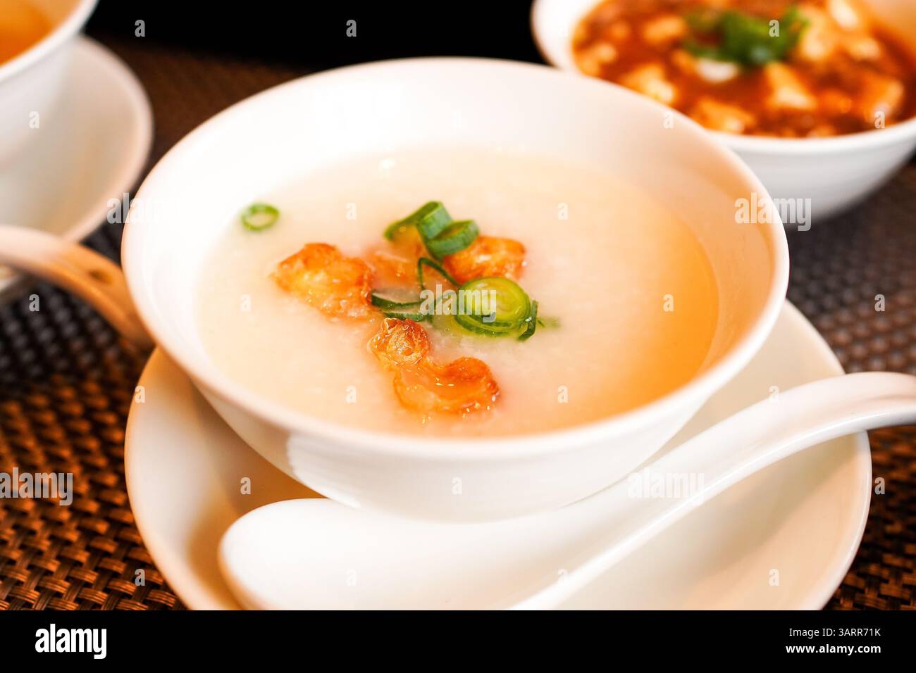 Rice porridge from an authentic Chinese restaurant Stock Photo - Alamy