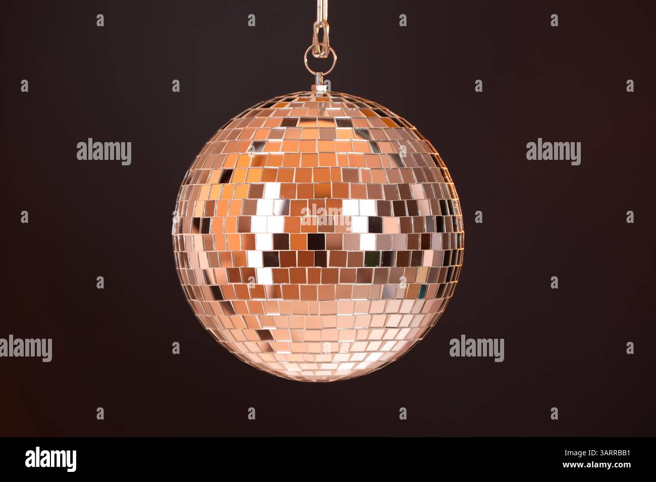 One shiny disco ball on dark background Stock Photo - Alamy