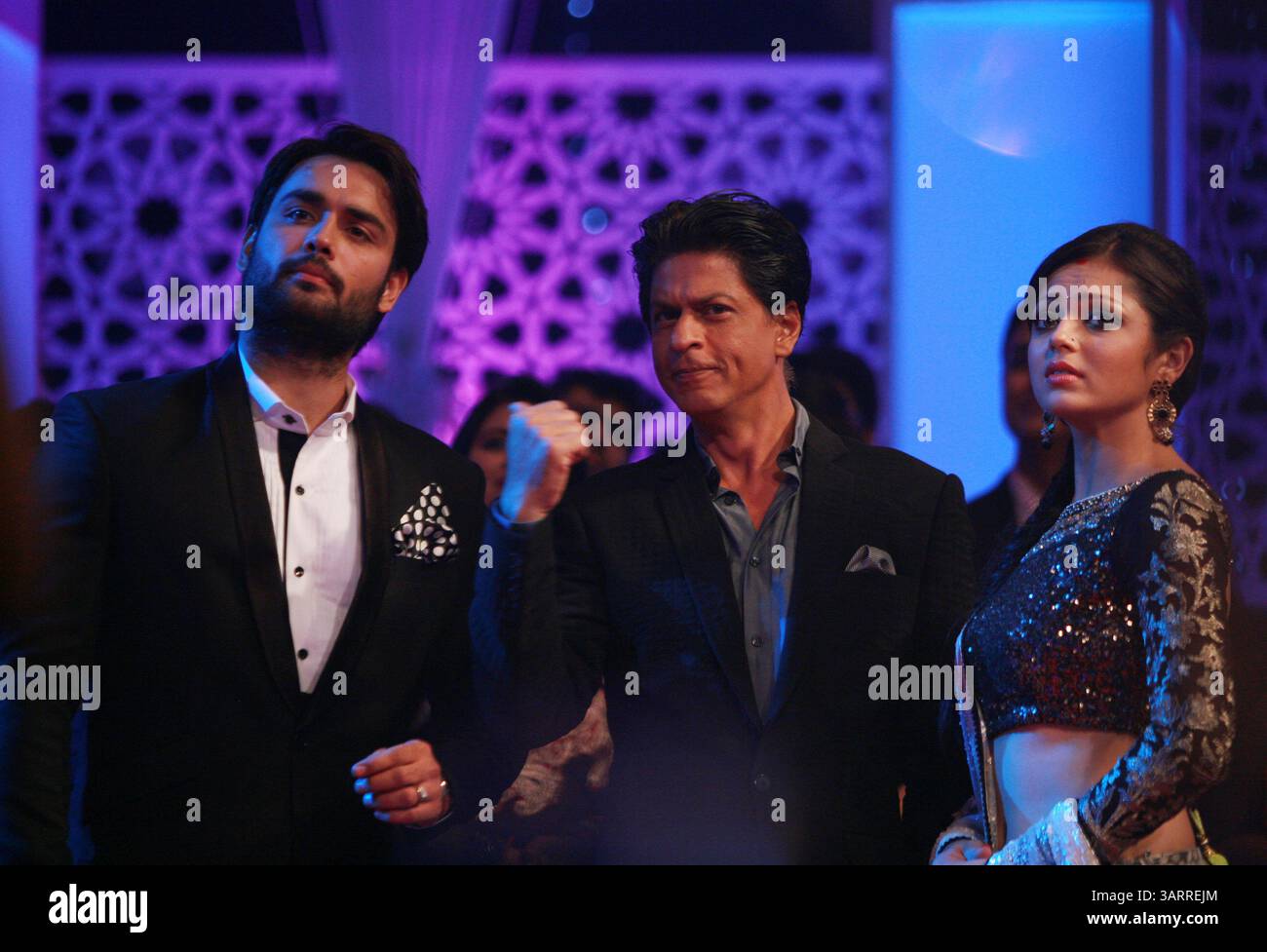 MUMBAI, INDIA â€“ JULY 29: Chennai Express actor Shah Rukh Khan visited the set of Madhubala for ...