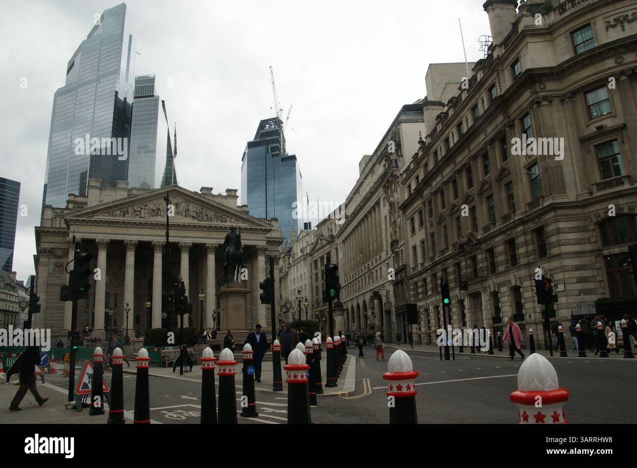 The grandeur of the historic Royal Exchange and the solid presence of ...