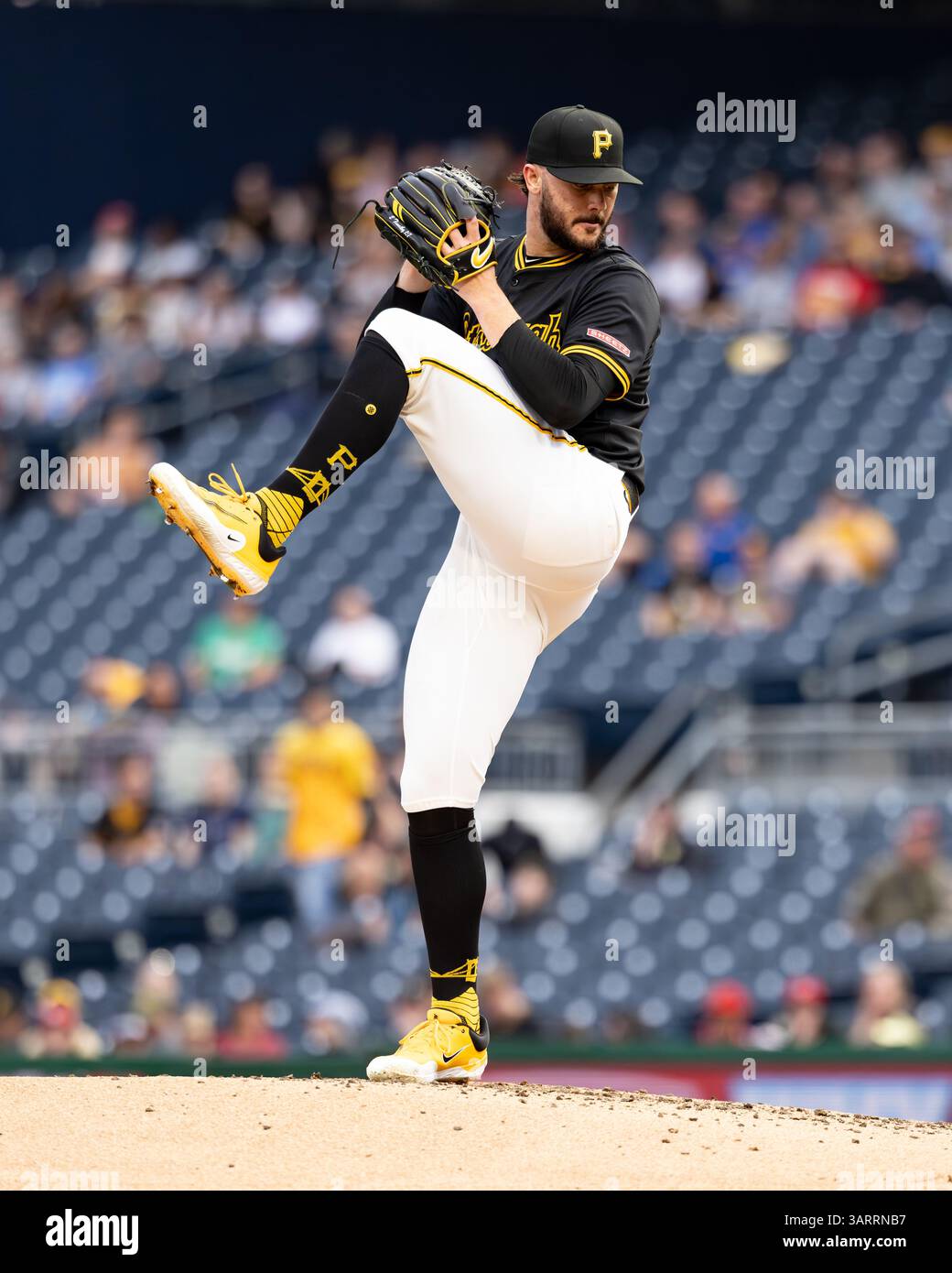 Pittsburgh Pirates pitcher Paul Skenes on the mound against the ...