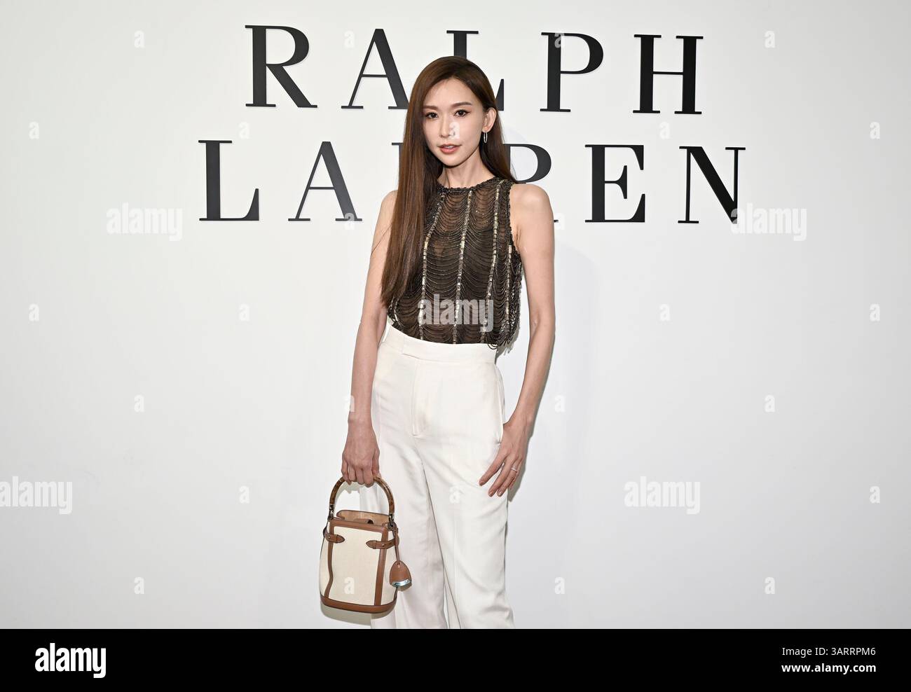 Lin Chi-ling attends the Ralph Lauren Fall 2025 presentation on ...