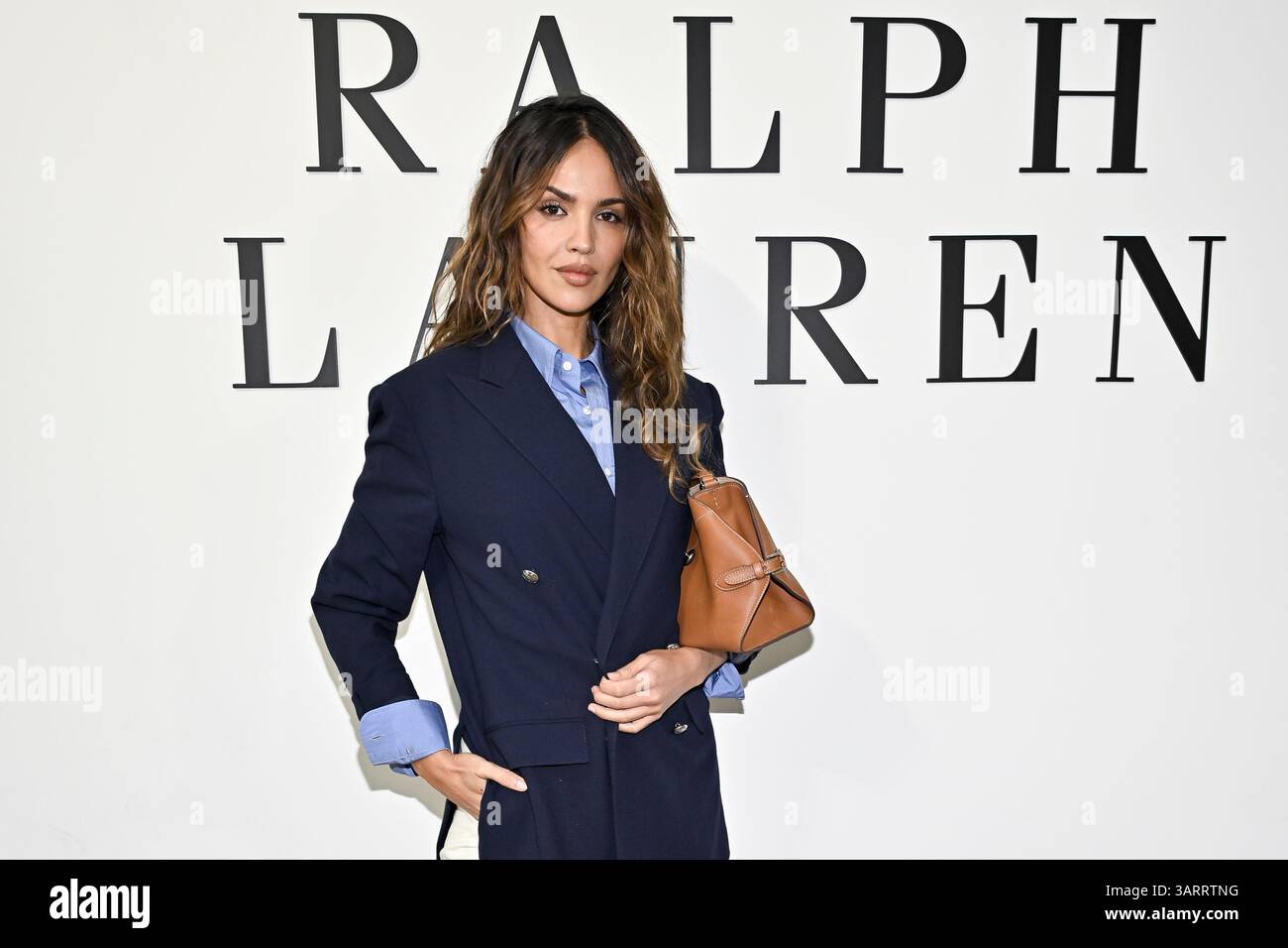 Eiza Gonzalez attends the Ralph Lauren Fall 2025 presentation on ...